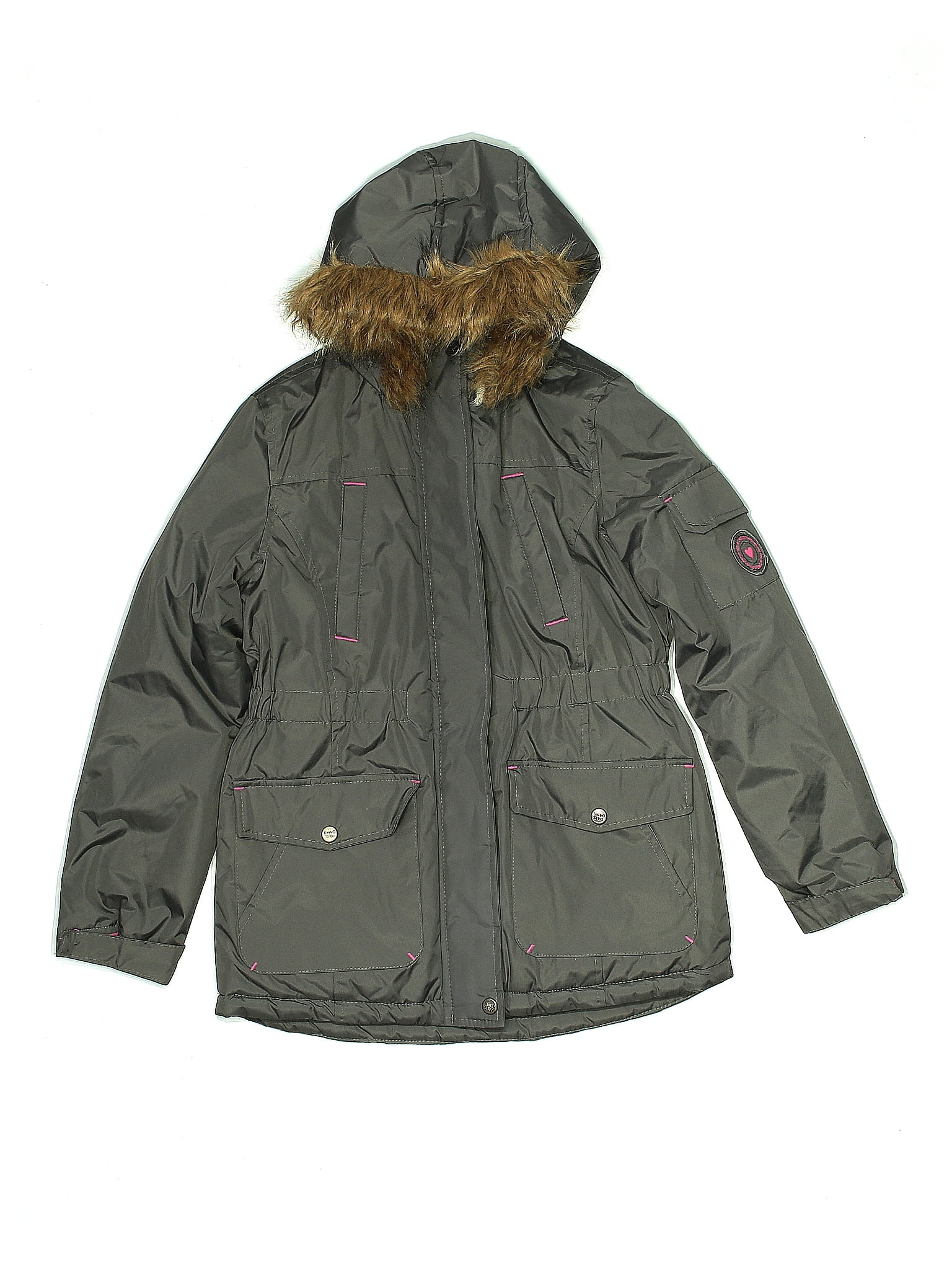 Limited Too Solid Green Gray Coat Size 10 - 12 - 58% off | ThredUp