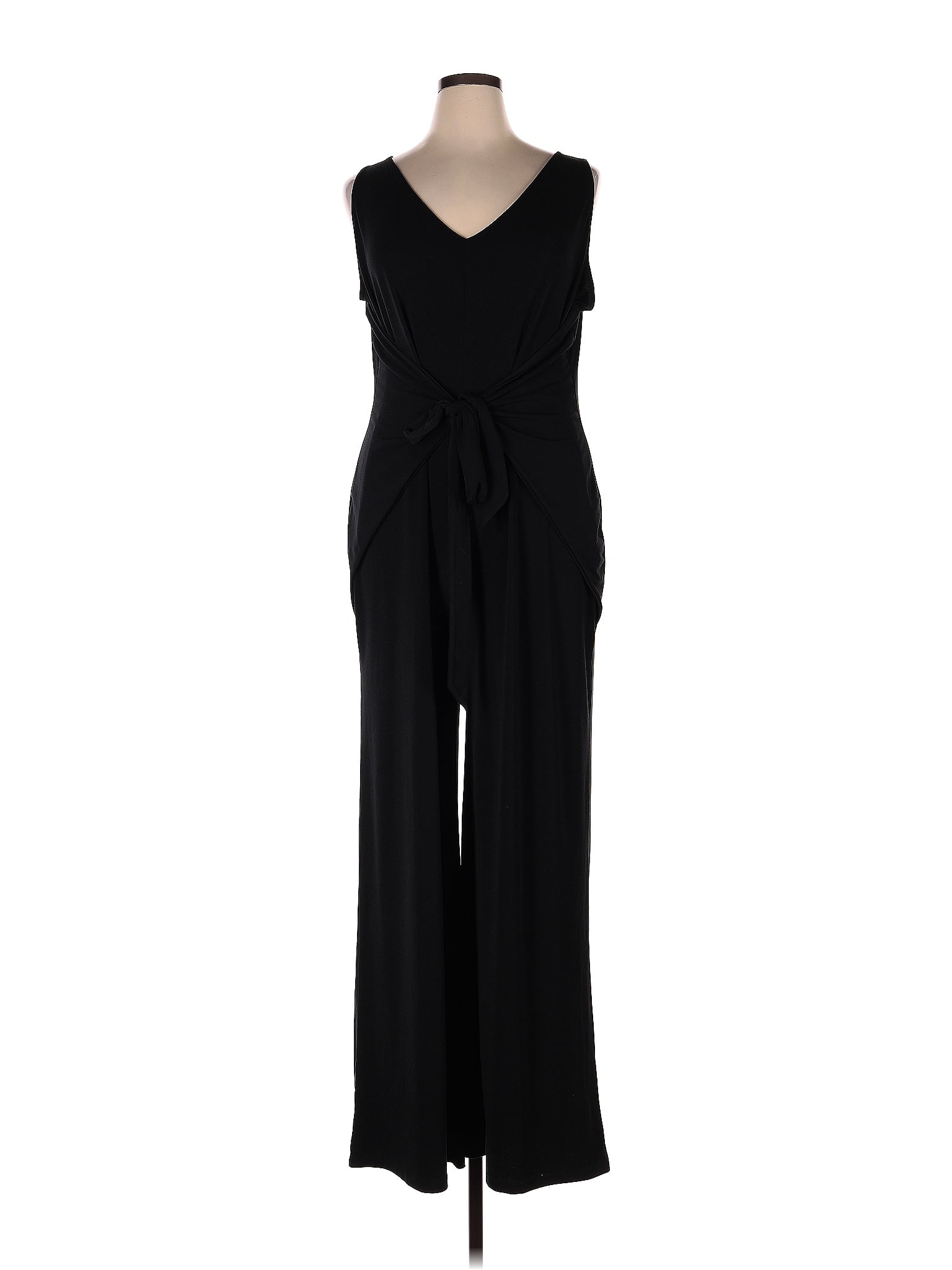 Laurie Felt Solid Black Jumpsuit Size 1X (Plus) - 51% off | ThredUp