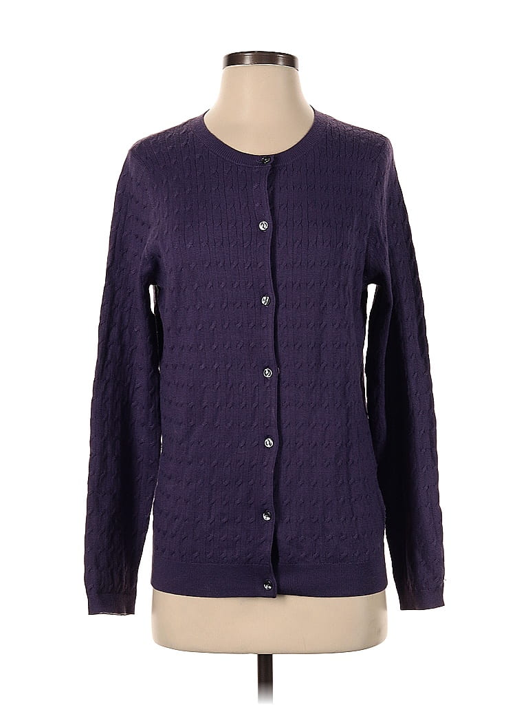 Lands' End Purple Cardigan Size S - 77% off | ThredUp