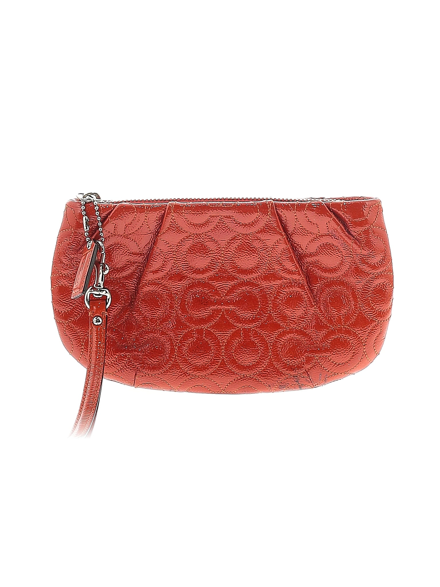 Coach Solid Red Orange Wristlet One Size - 69% off | ThredUp