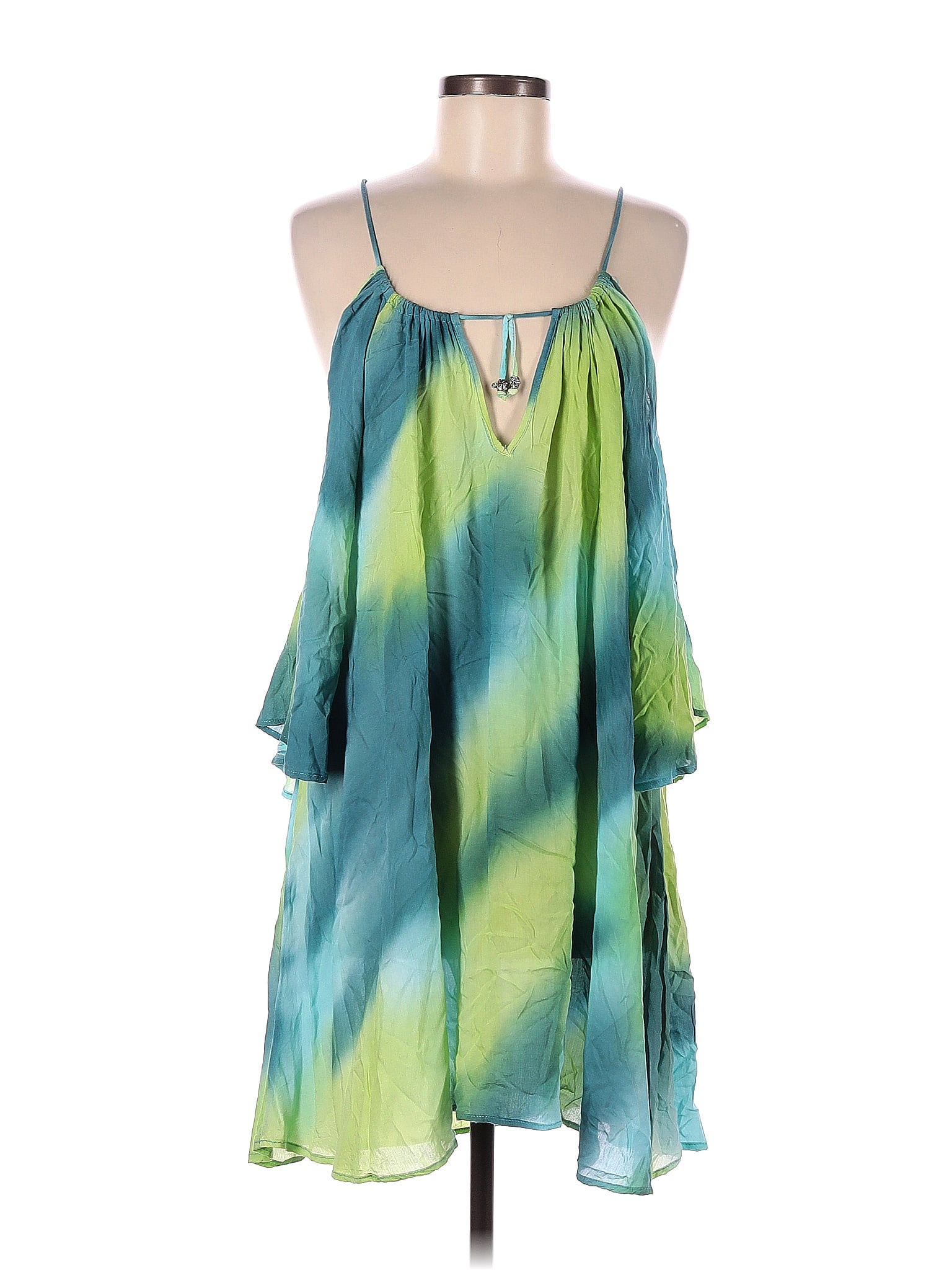 Valerie 100 Rayon Green Sleeveless Blouse Size M 81 Off Thredup