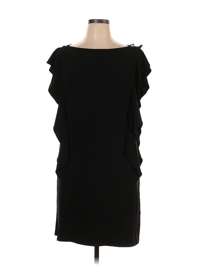 MSK Solid Black Casual Dress Size L - 65% off | ThredUp