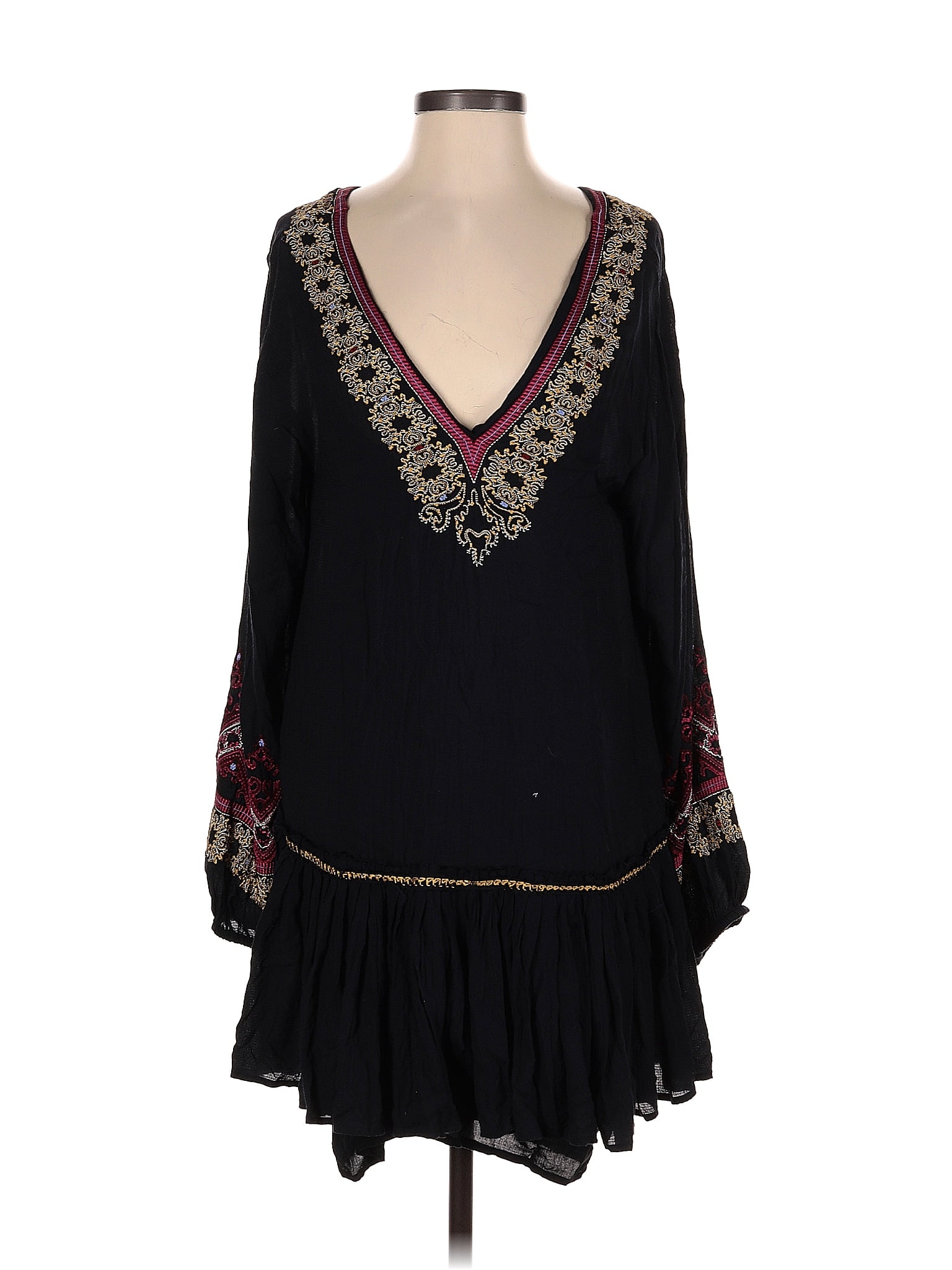 Free People 100% Modal Black Casual Dress Size XS - 68% off | ThredUp