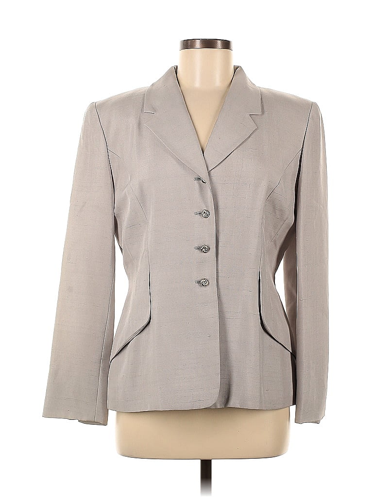 Jones New York 100% Silk Gray Silk Blazer Size 8 - 82% off | ThredUp