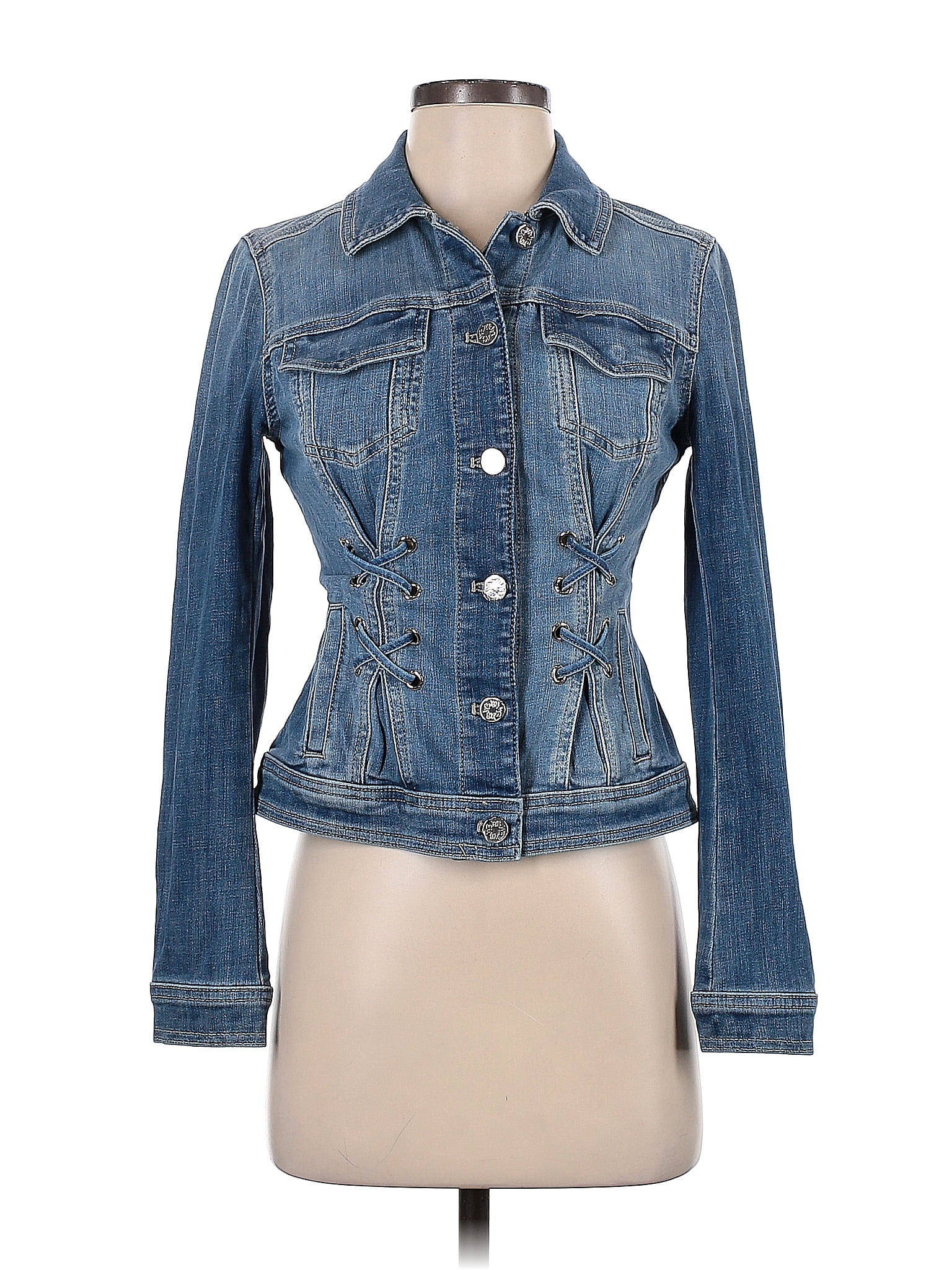 White House Black Market Blue Denim Jacket Size Xxs 70 Off Thredup