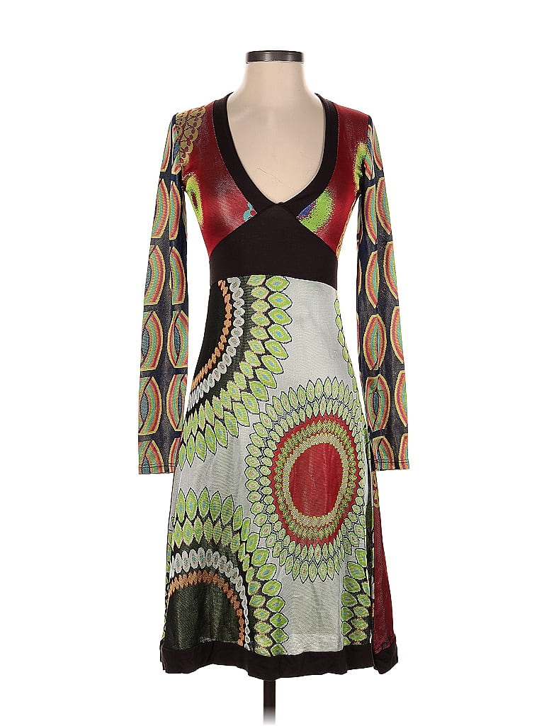 Desigual Graphic Green Casual Dress Size S - 72% off | ThredUp