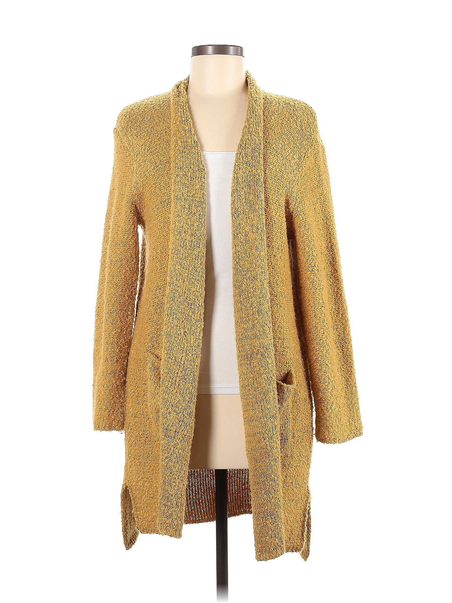 Angie Yellow Cardigan Size M - 53% off | ThredUp