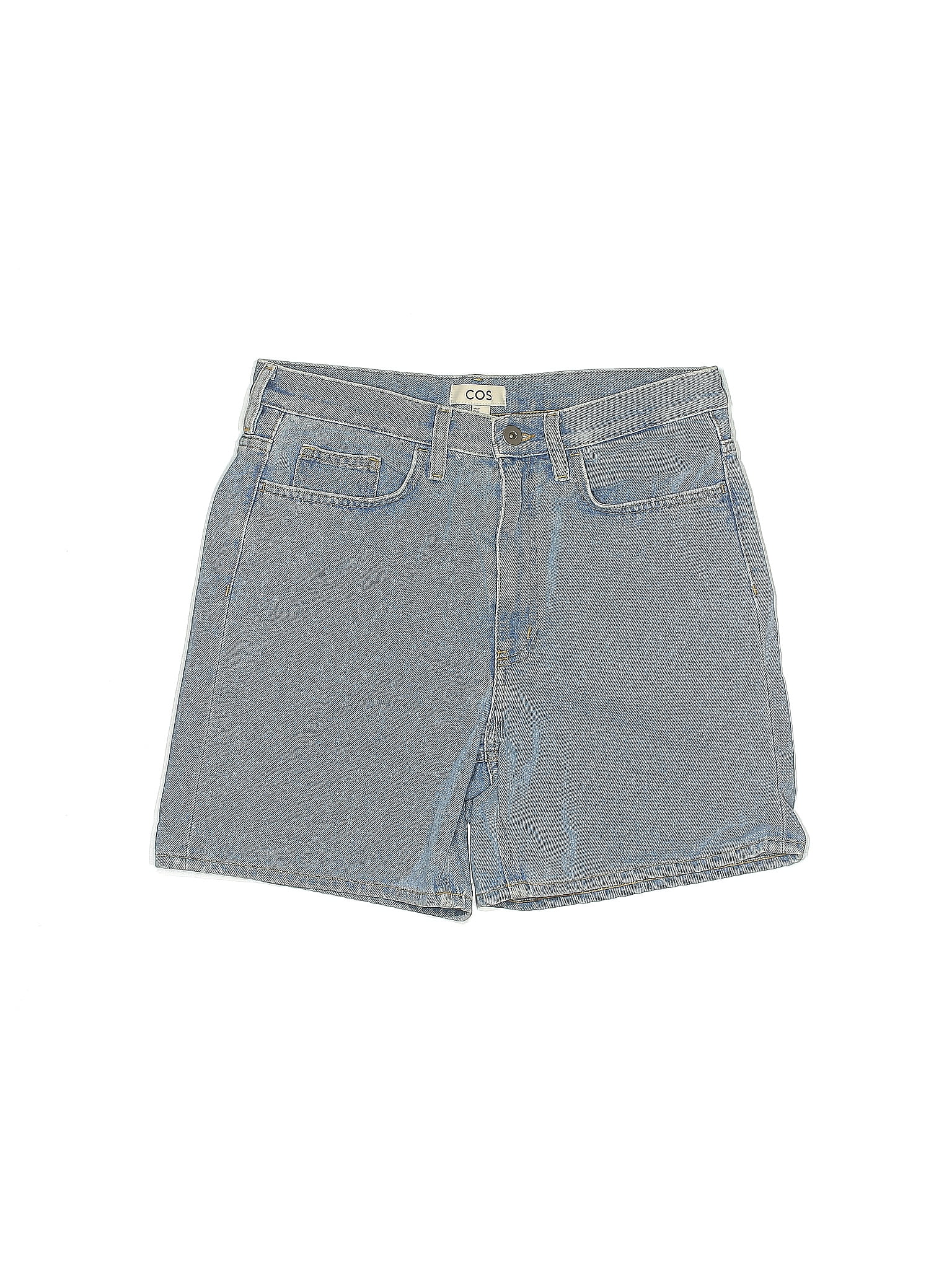 Cos Marled Tweed Blue Denim Shorts 27 Waist - 72% off | ThredUp