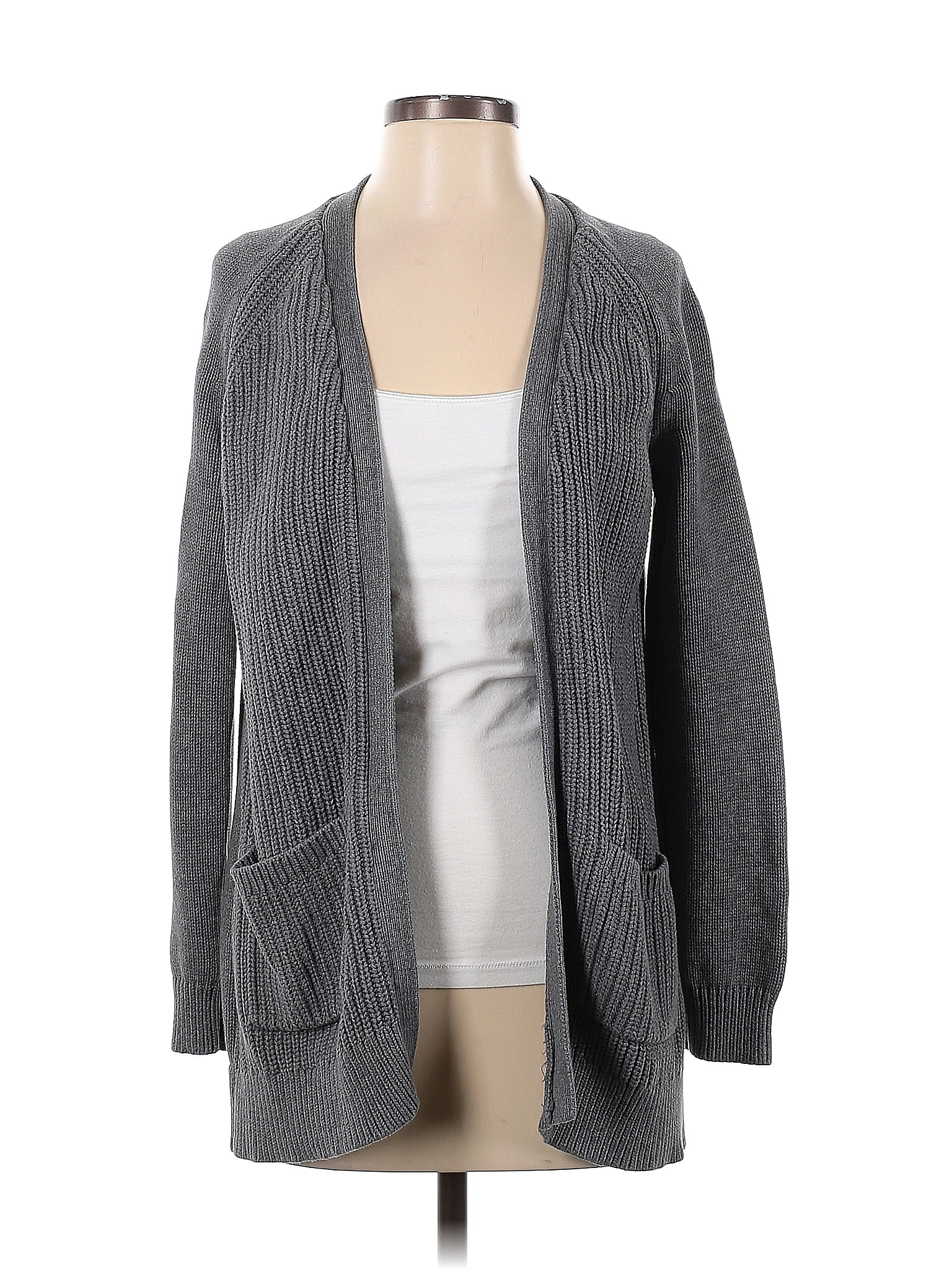 Banana Republic Factory Store 100% Cotton Gray Cardigan Size S - 69% ...