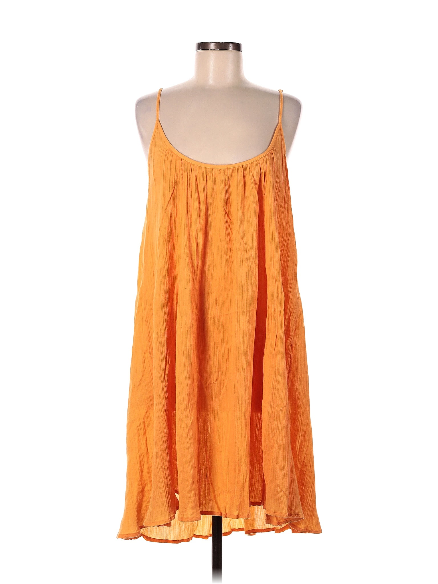 By Anthropologie 100 Cotton Orange Cocktail Dress Size L 72 Off