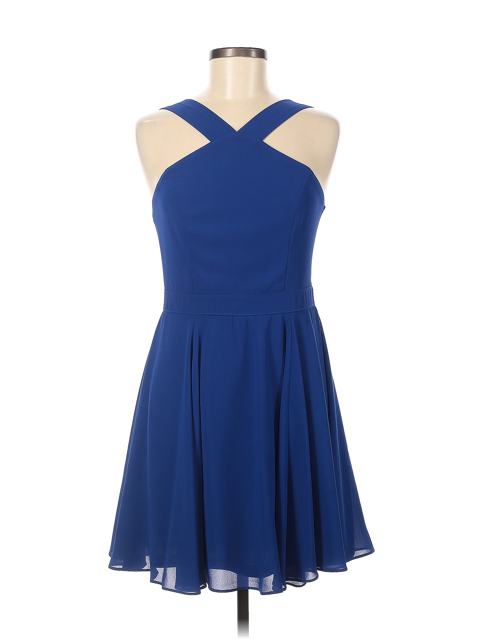 Lulus 100 Polyester Solid Blue Casual Dress Size M 62 Off Thredup