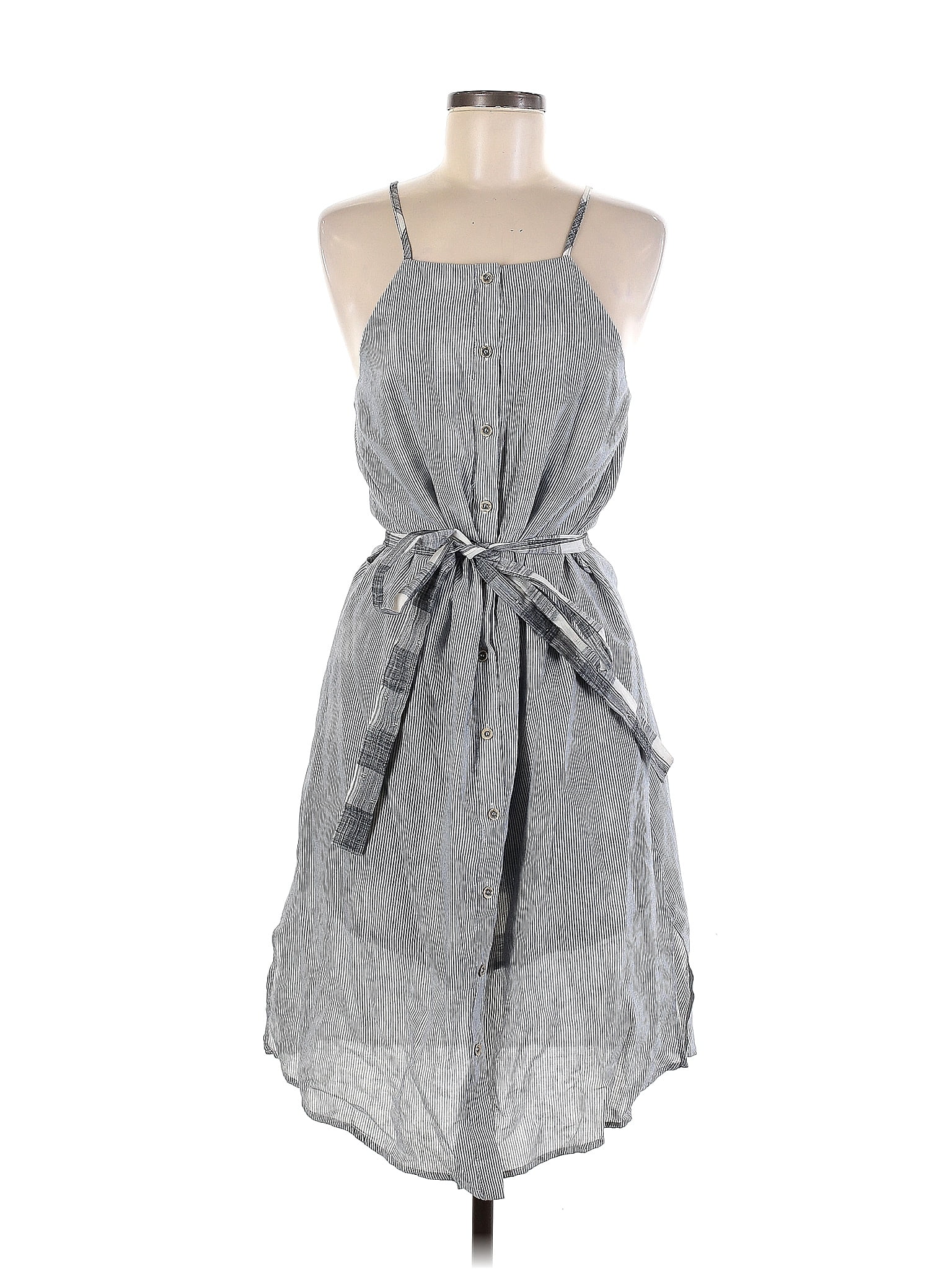 Hem & Thread Checkered-gingham Gray Casual Dress Size M - 59% off | ThredUp