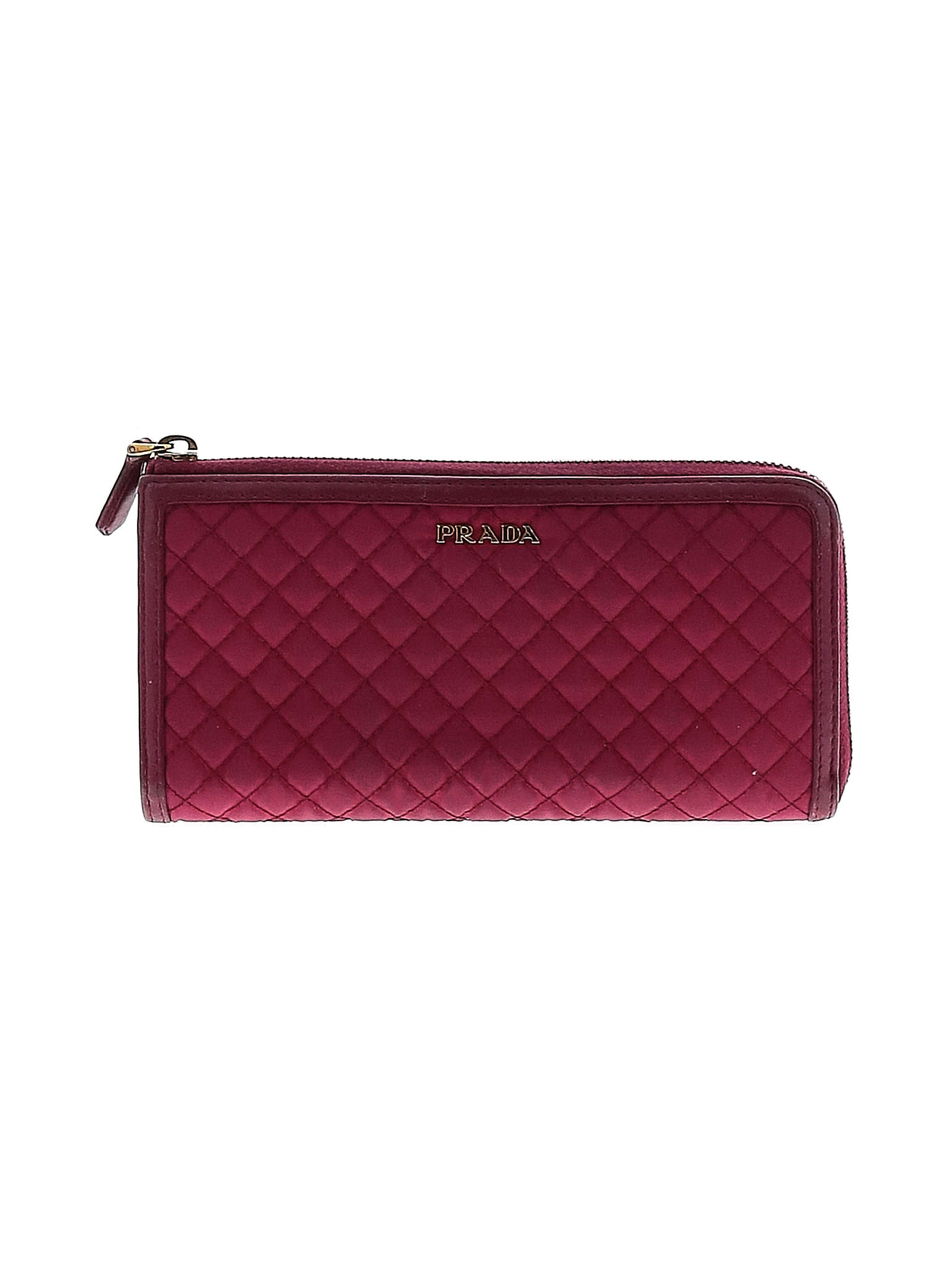 Prada Burgundy Tessuto Quilted Wallet One Size - 73% off | ThredUp