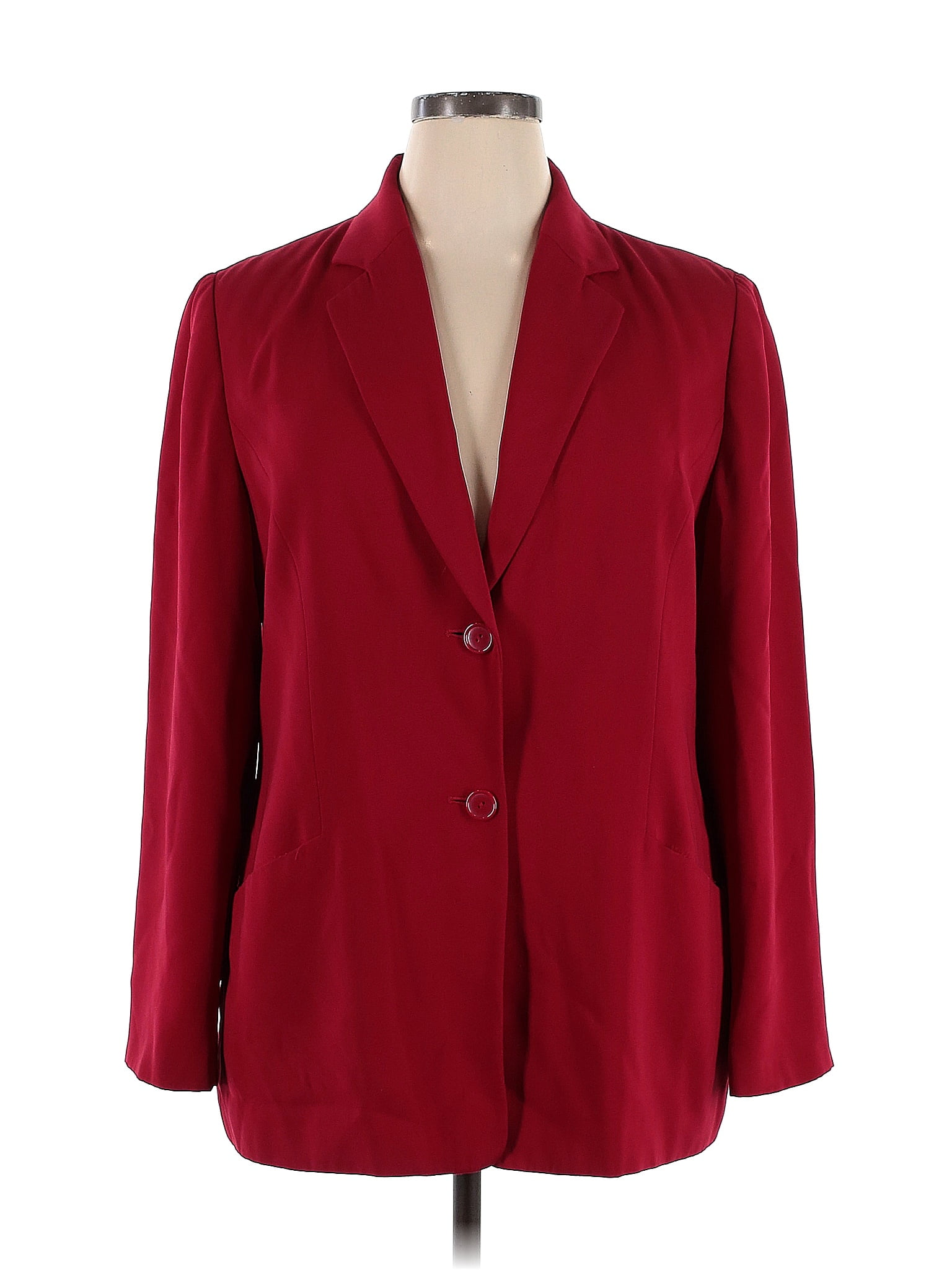 Joan Leslie 100% Polyester Red Blazer Size 16 - 57% off | ThredUp