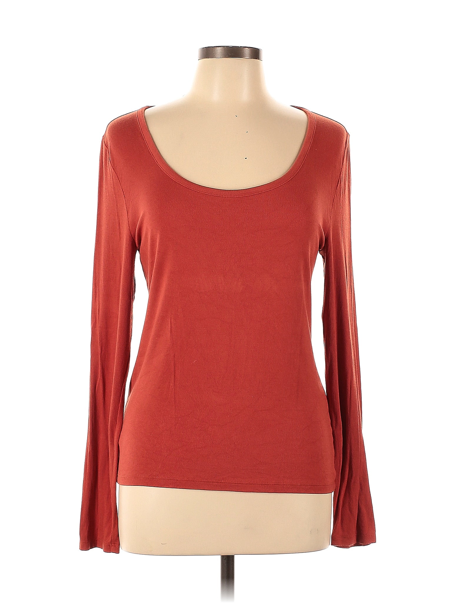 Ann Taylor Loft Red Long Sleeve Top Size L 63 Off Thredup