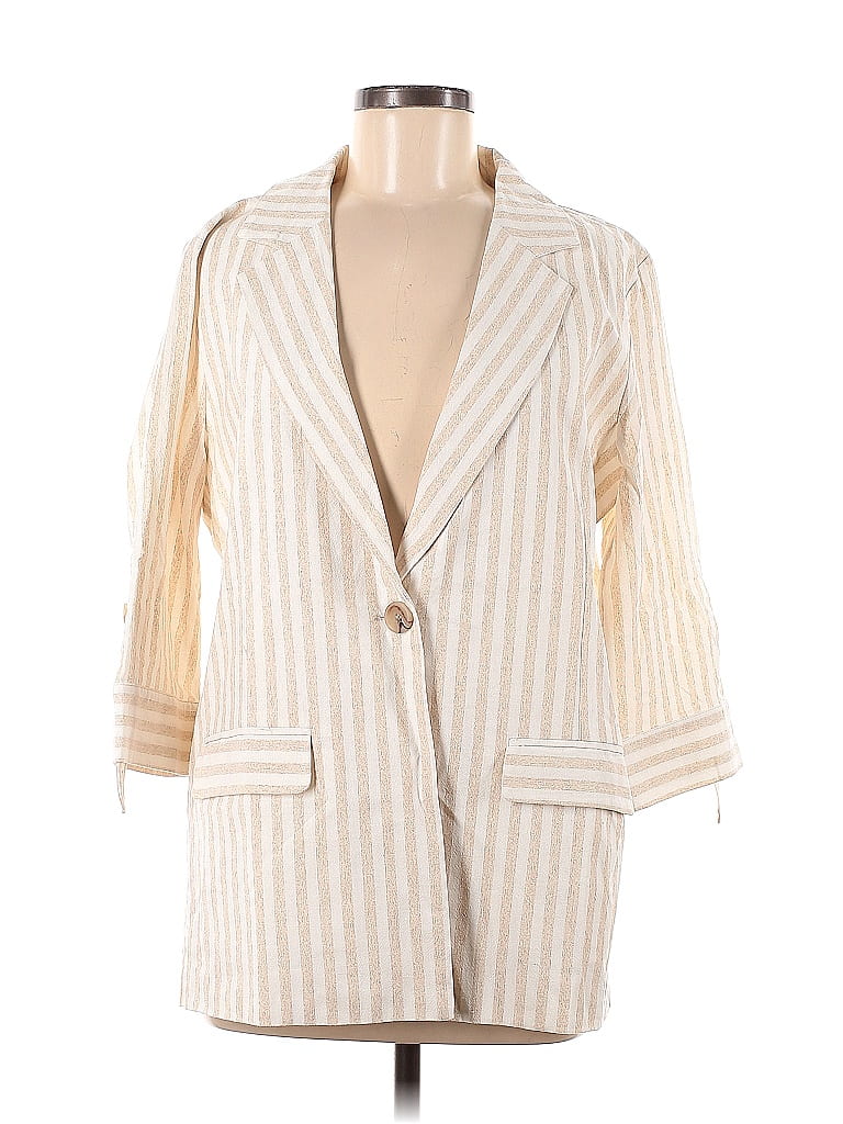 Allie Rose Stripes Ivory Jacket Size M - 69% off | ThredUp