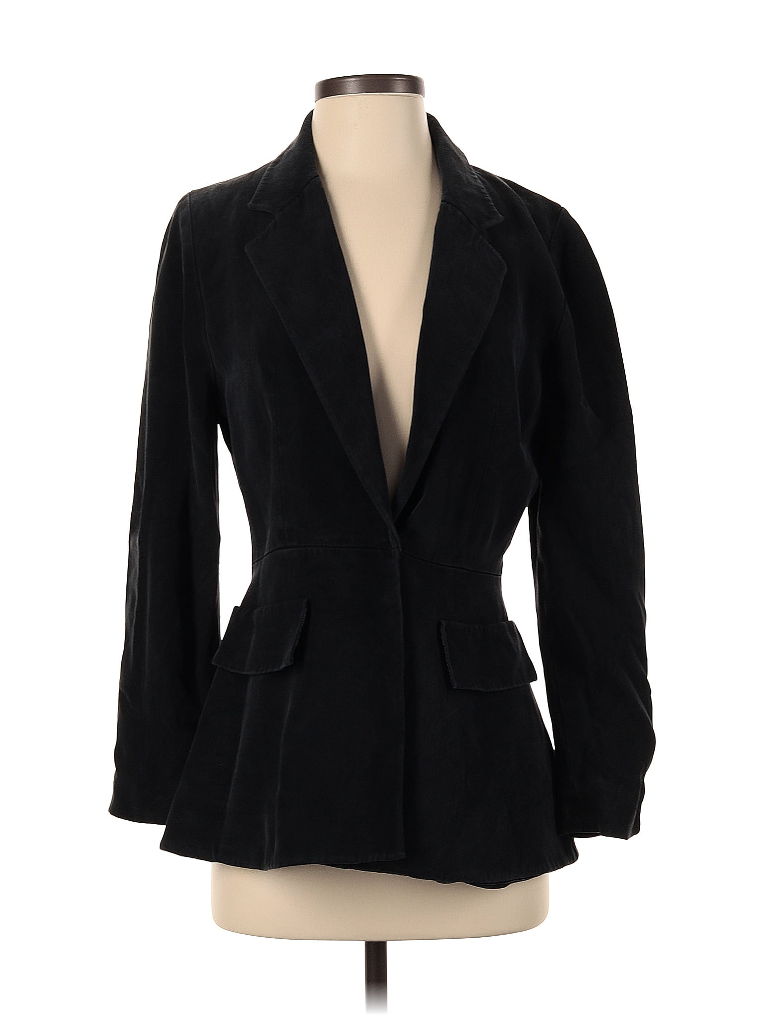 Fashion 100% Silk Black Silk Blazer Size S - 62% off | ThredUp
