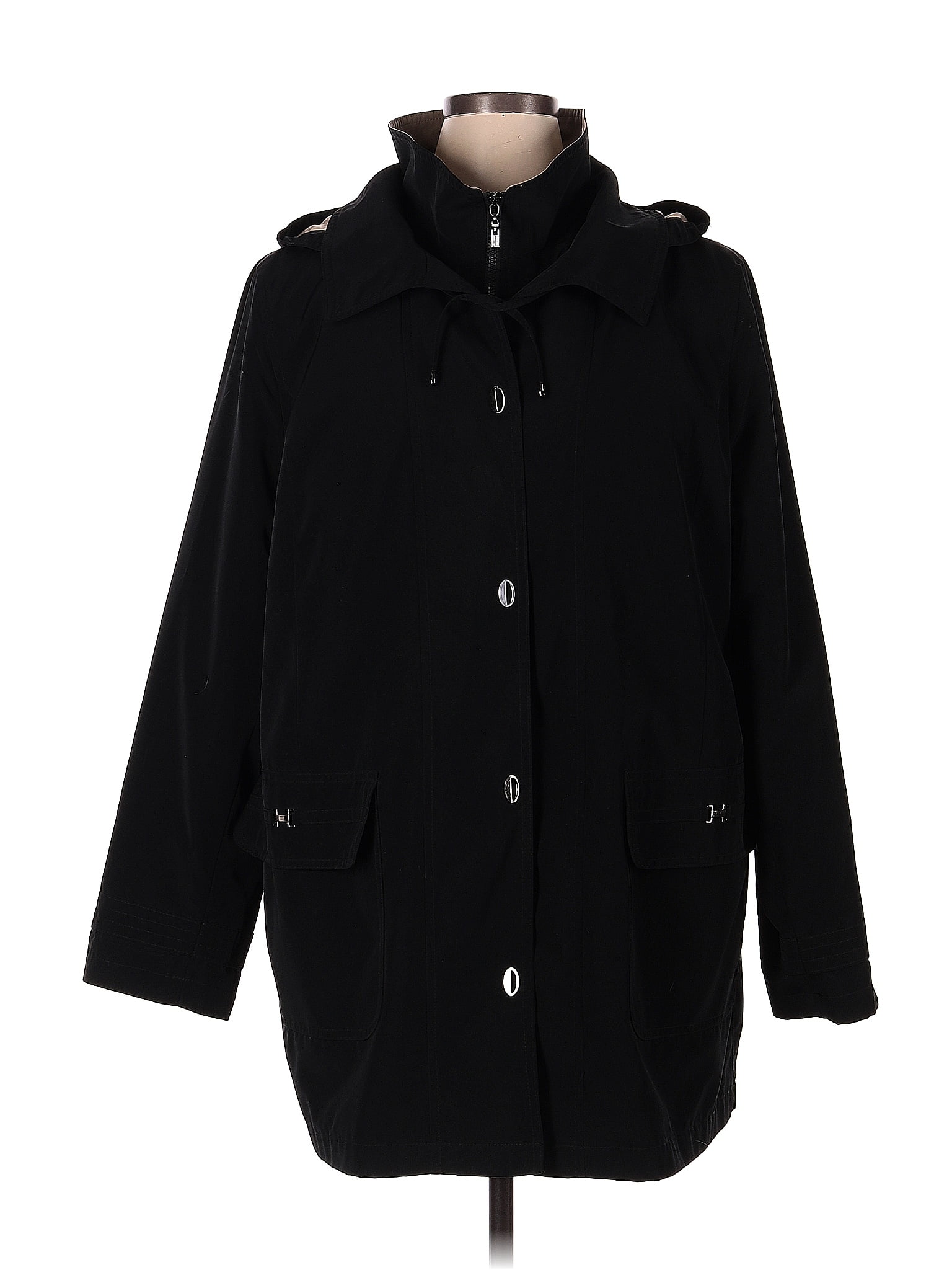 Croft & Barrow 100% Polyester Black Jacket Size 1X (Plus) - 54% off ...