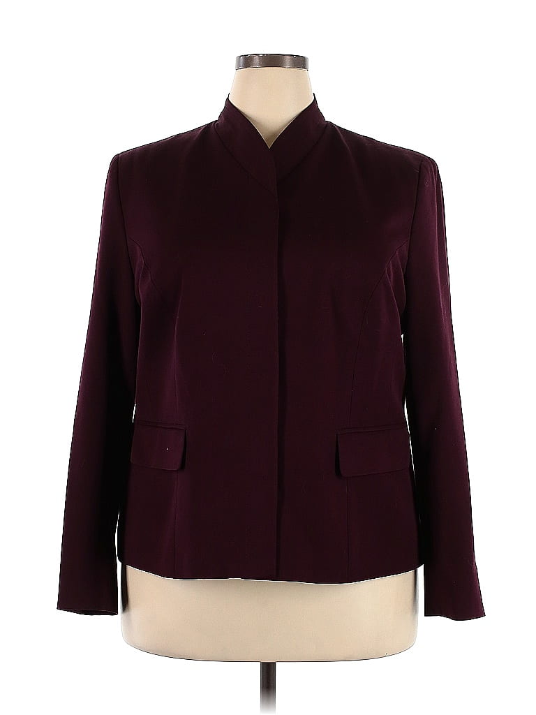 Valerie Stevens Burgundy Jacket Size 18 (Plus) - 43% off | ThredUp