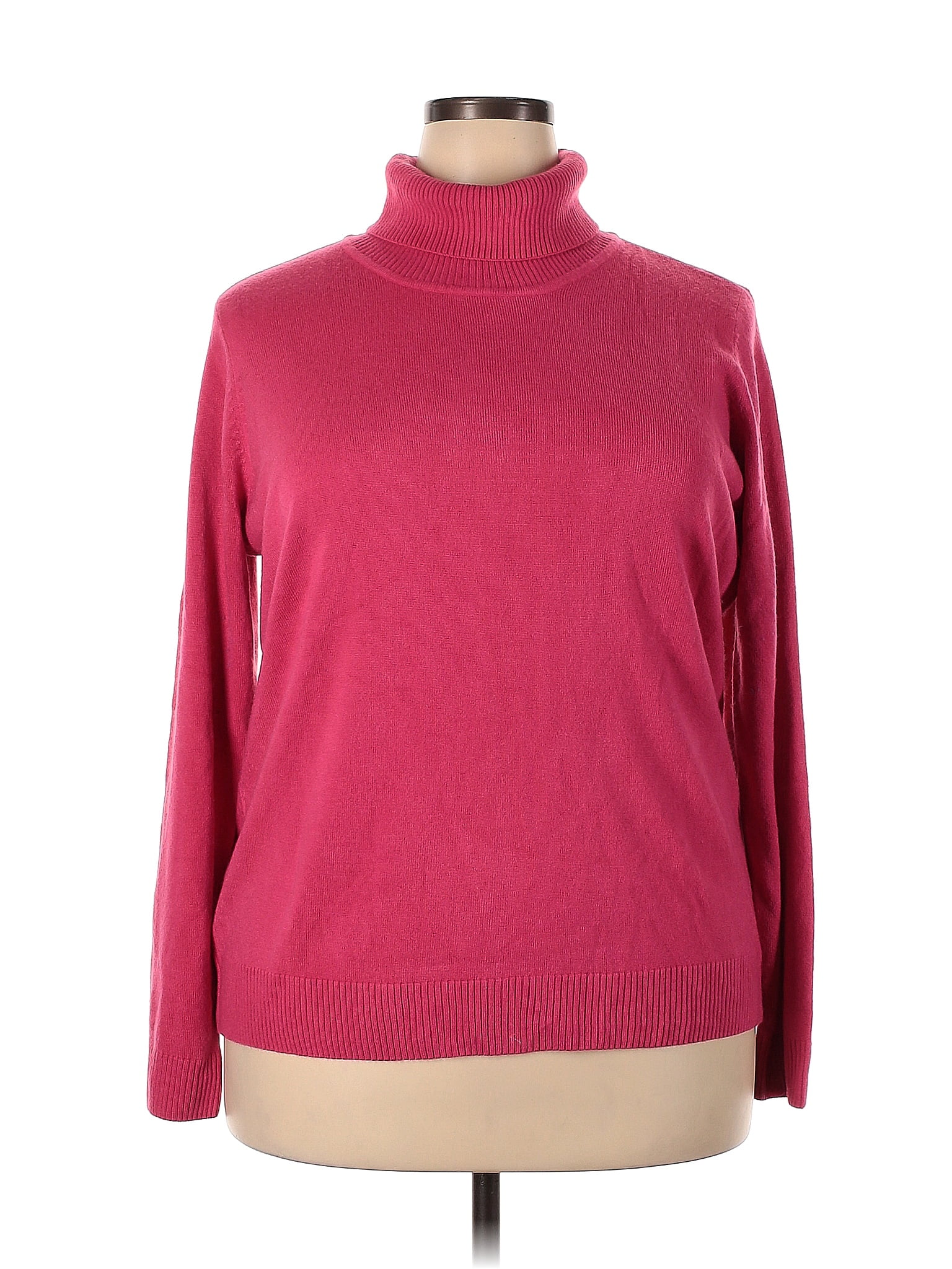 Appleseeds 100% Acrylic Pink Turtleneck Sweater Size 2X (Plus) - 57% ...