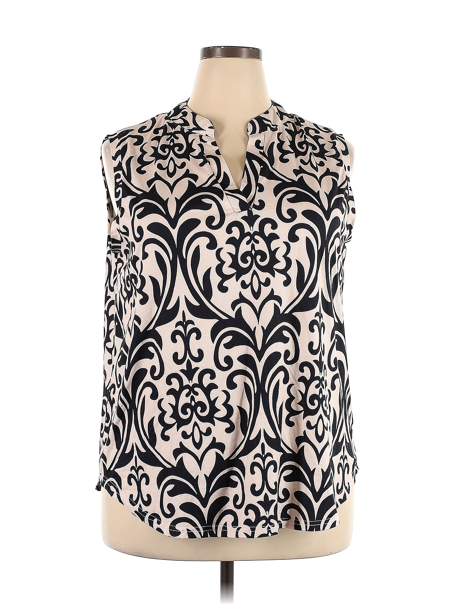 Halife Ivory Sleeveless Blouse Size 2X (Plus) - 41% off | ThredUp