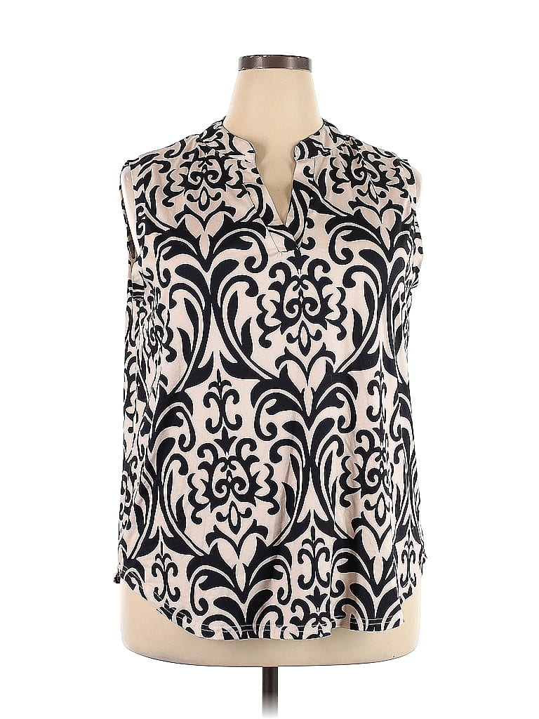 Halife Ivory Sleeveless Blouse Size 2X (Plus) - 41% off | ThredUp