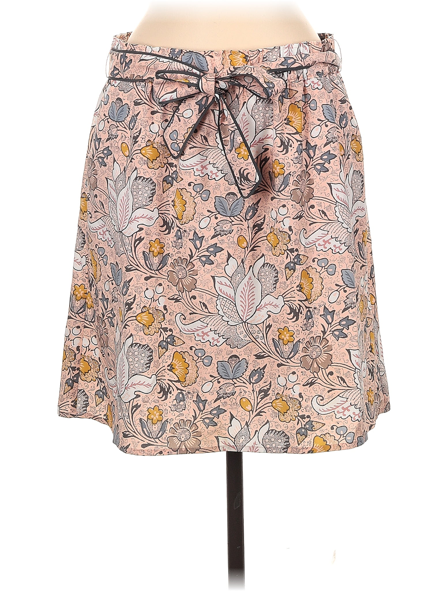 Ann Taylor Loft 100 Polyester Jacquard Floral Motif Damask Paisley