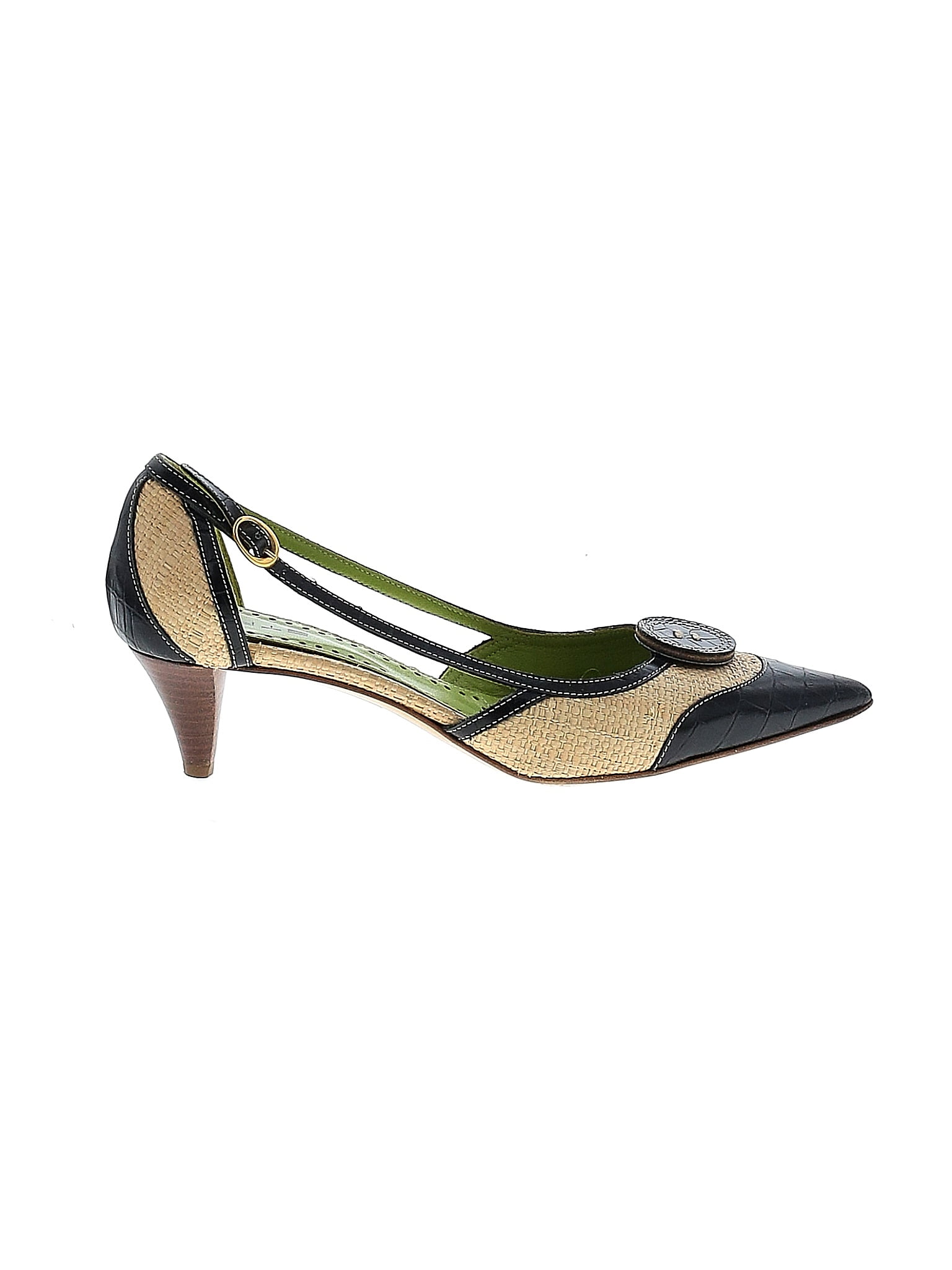 ETRO Color Block Green Vintage Heels Size 37 (EU) - 77% off | ThredUp