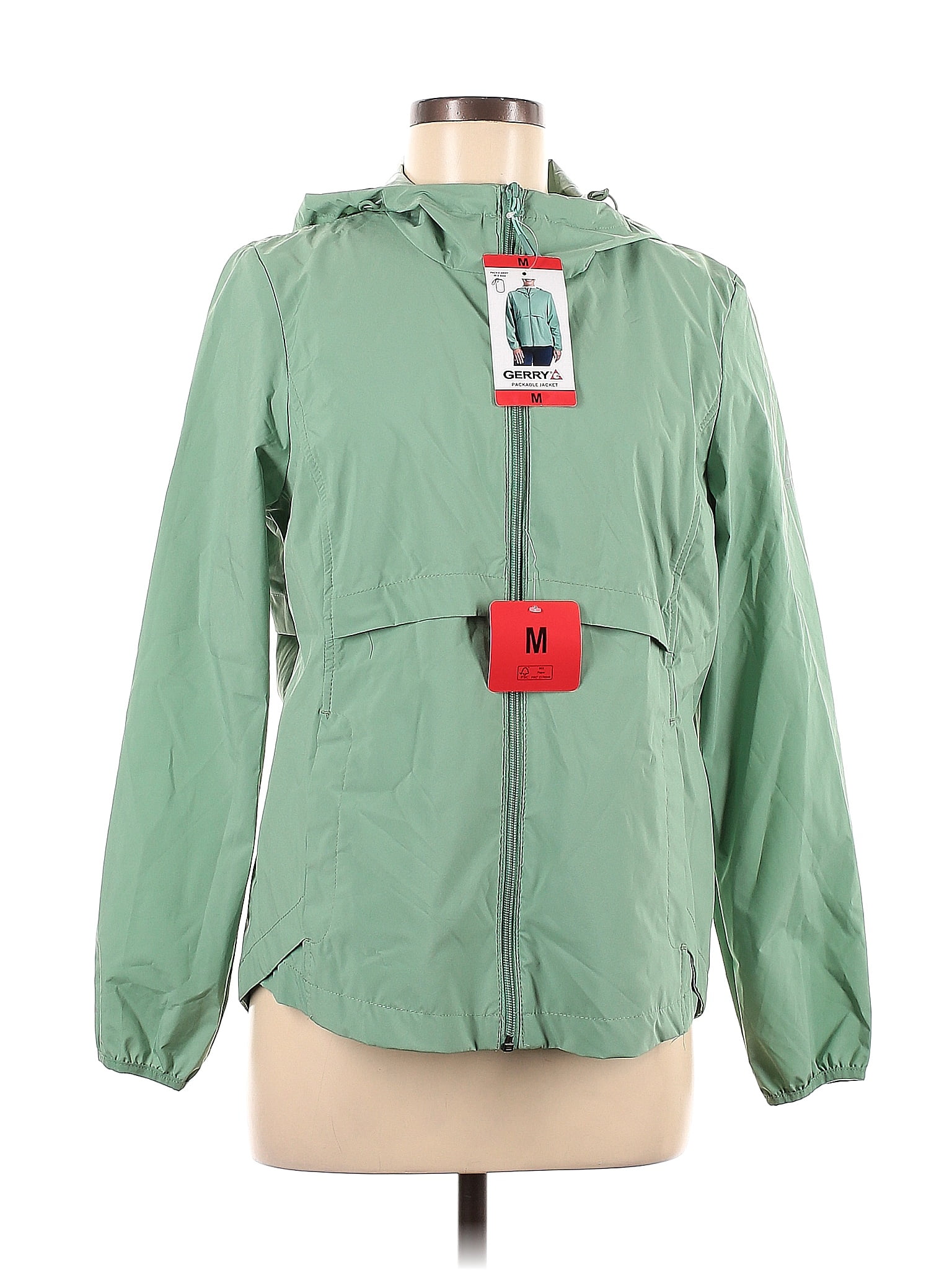 Gerry 100% Polyester Solid Green Jacket Size M - 66% off | ThredUp