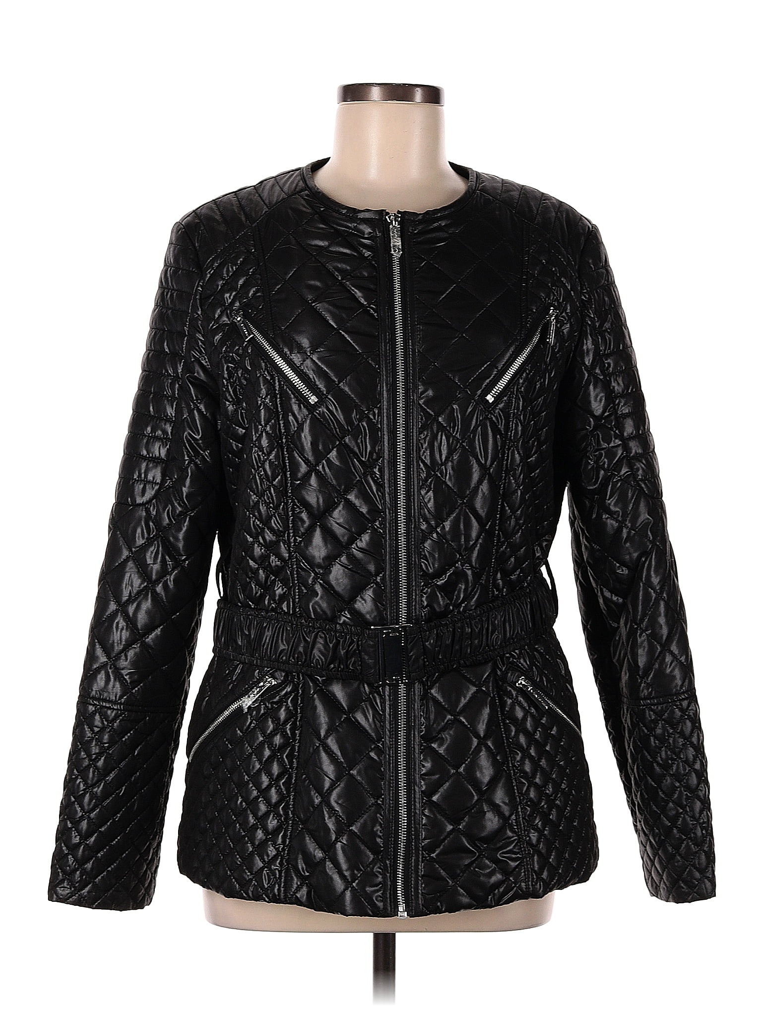 Via Spiga 100% Polyester Black Jacket Size L - 77% off | ThredUp
