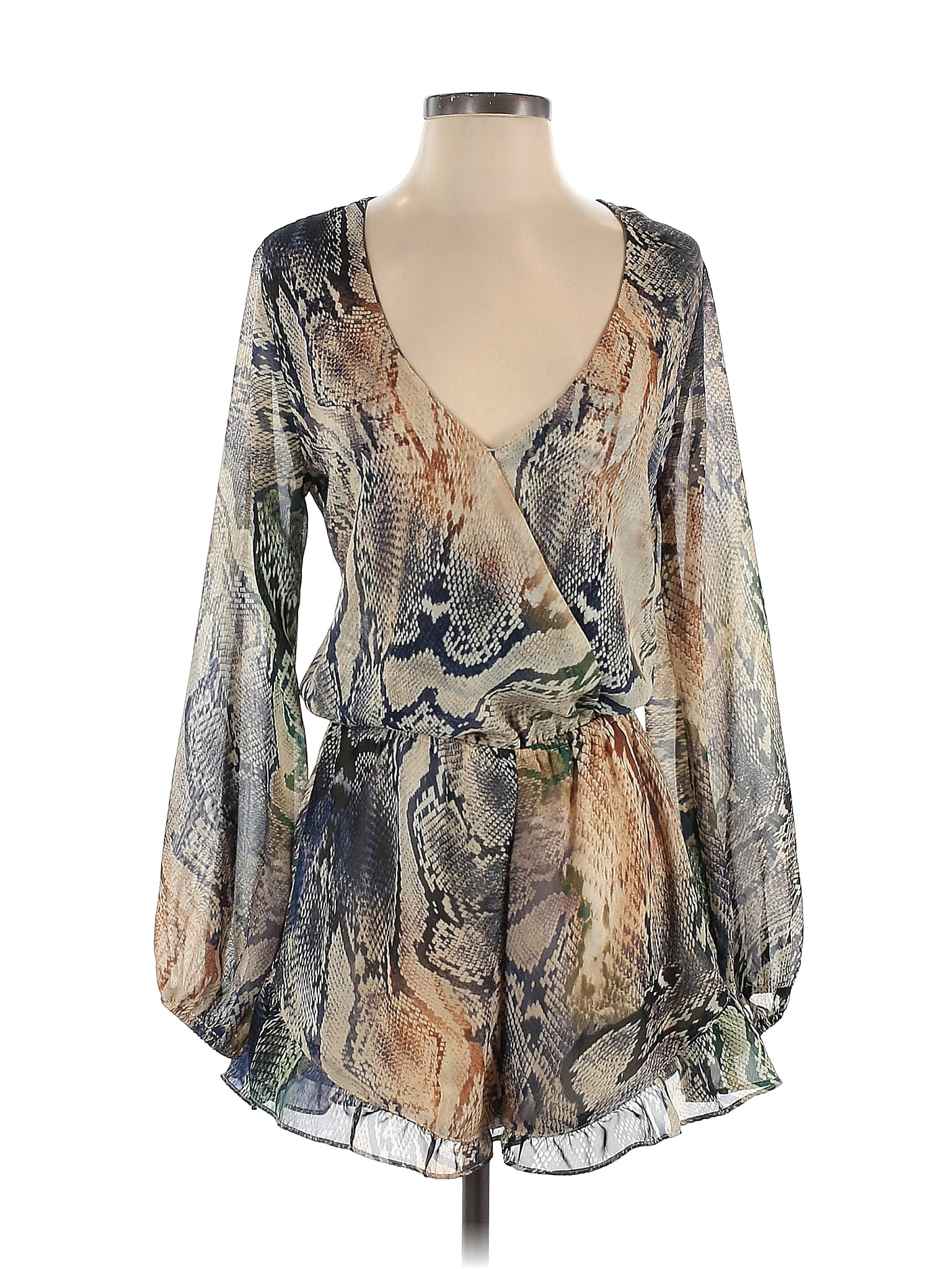Show Me Your Mumu 100% Polyester Jacquard Marled Tortoise Floral Motif ...