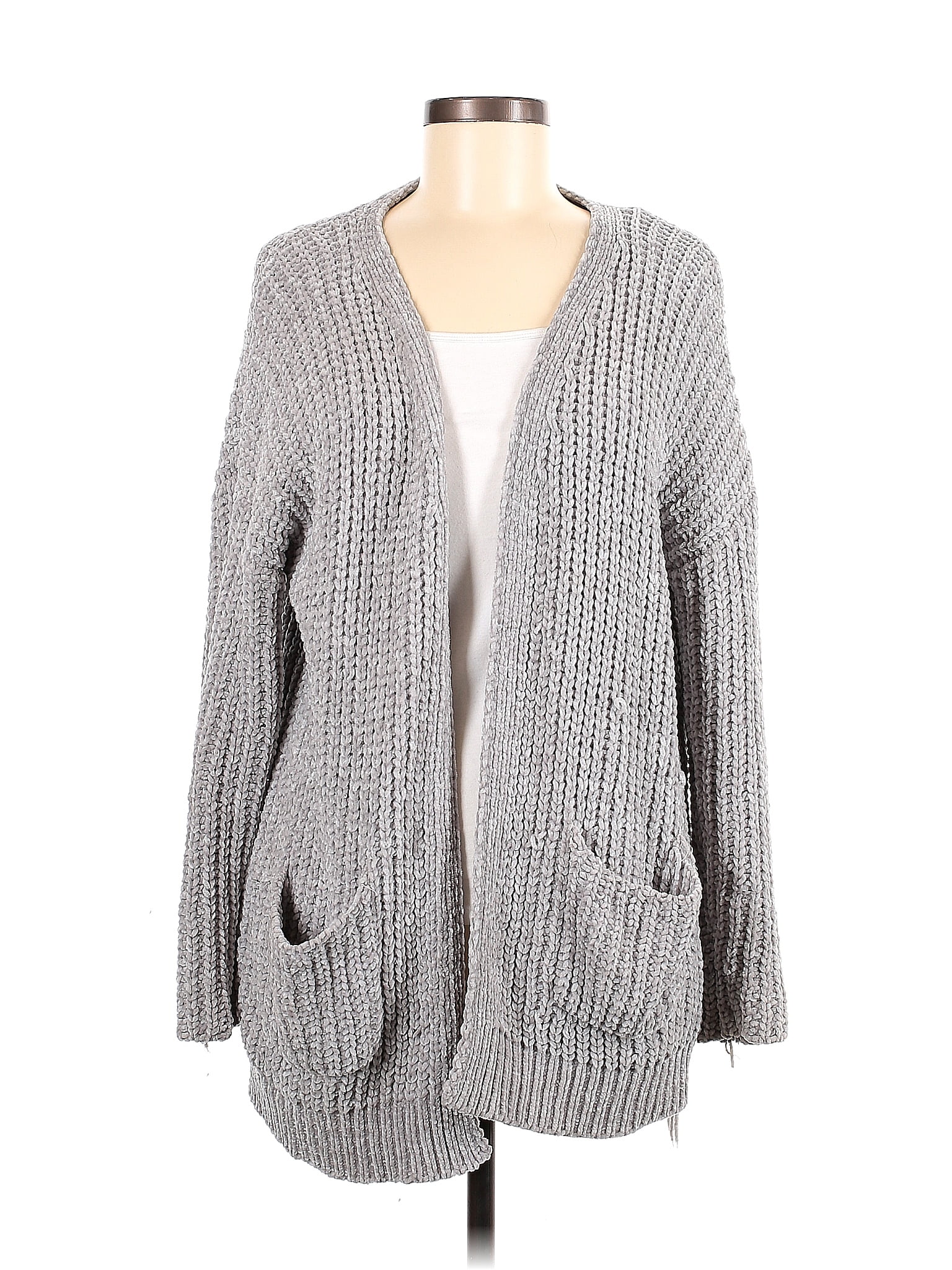Assorted Brands 100% Polyester Gray Cardigan Size Med - Lg - 65% off ...