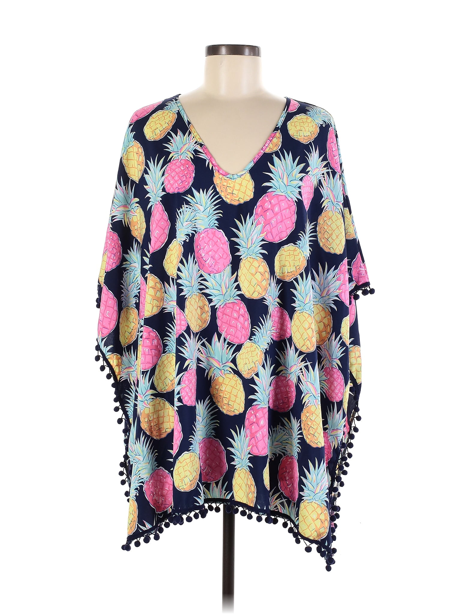 Simply Southern 100% Polyester Blue Swimsuit Cover Up Size Fits all ...