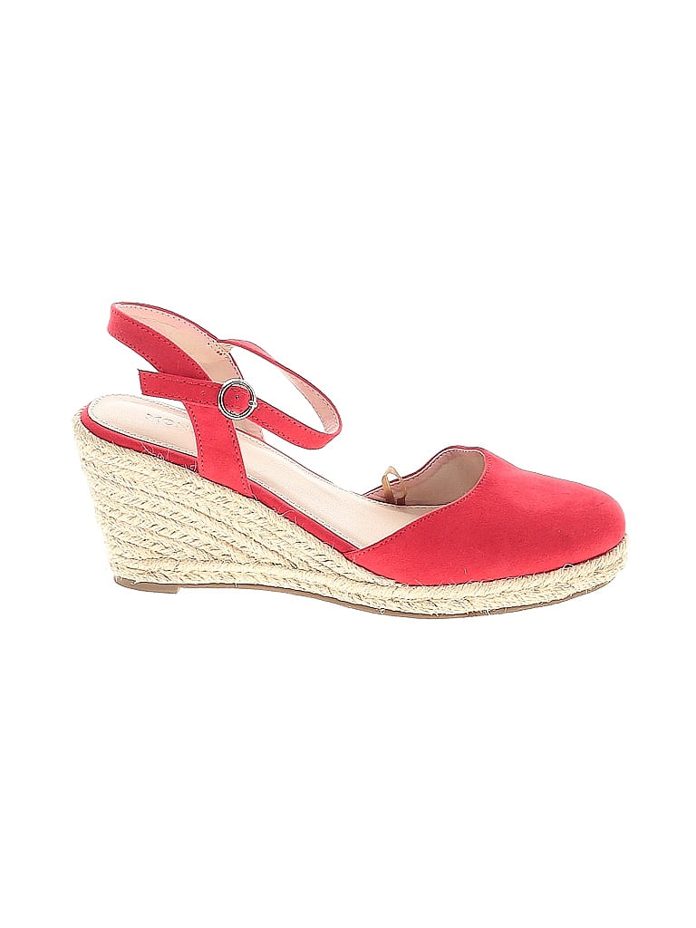 Monsoon Red Wedges Size 38 (EU) - 73% off | ThredUp