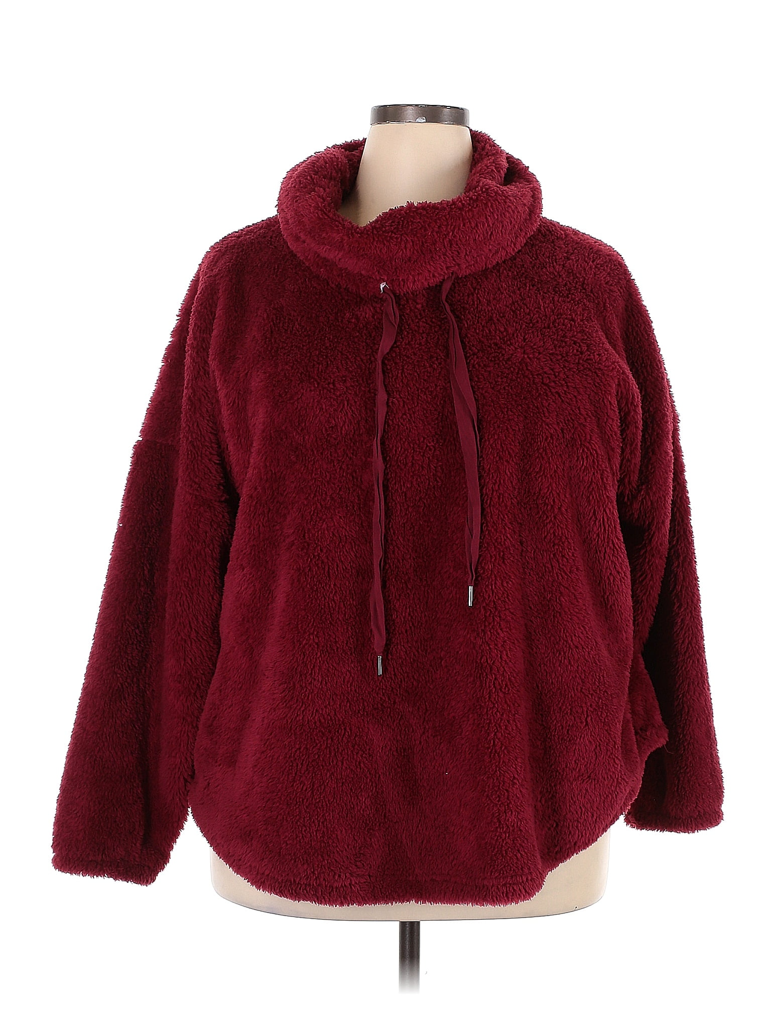 Maurices 100 Polyester Burgundy Fleece Size 20 2 Plus 52 Off
