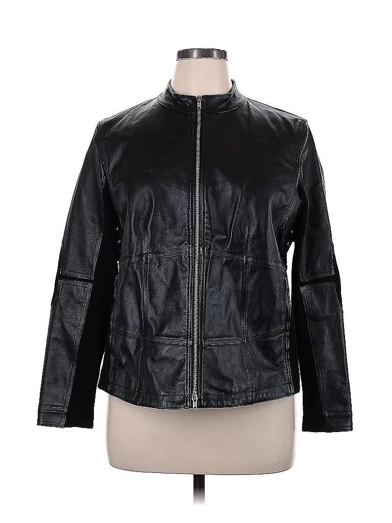 Nygard 100% Leather Black Leather Jacket Size 1X (Plus) - 66% off | ThredUp