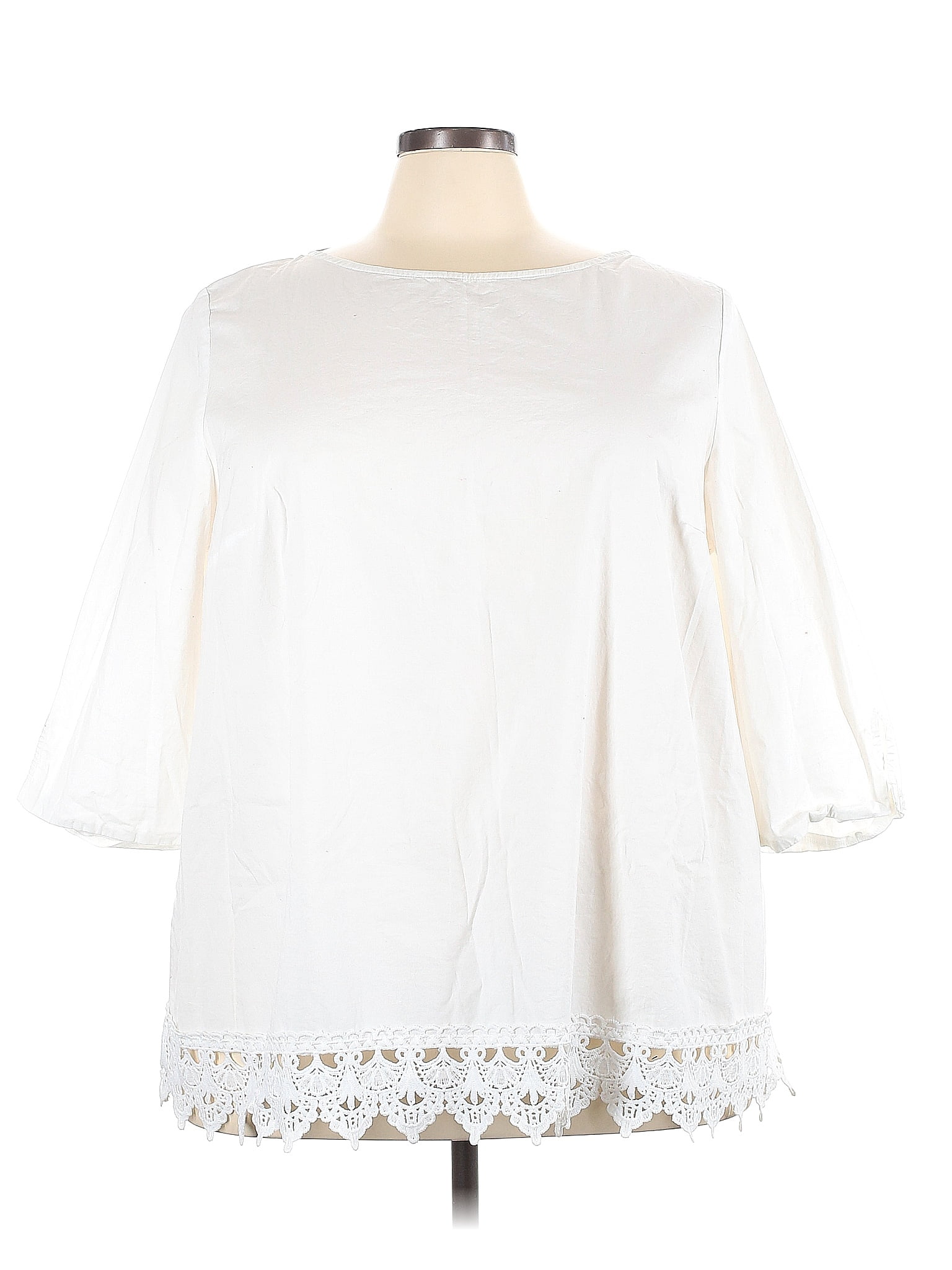 Jessica London Ivory Long Sleeve Blouse Size 24 (Plus) - 67% off | ThredUp