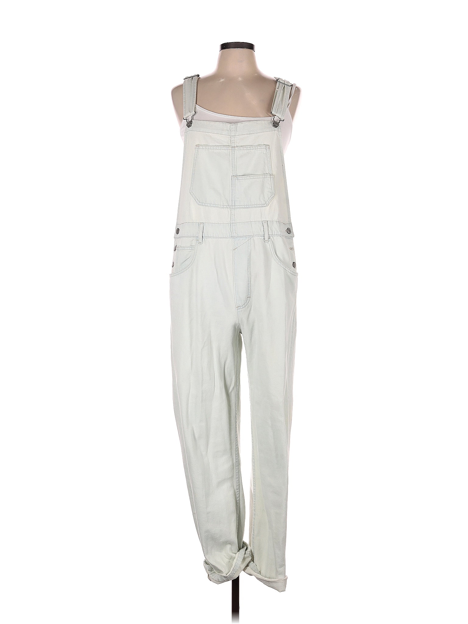 We the Free Silver Overalls Size M - 66% off | ThredUp