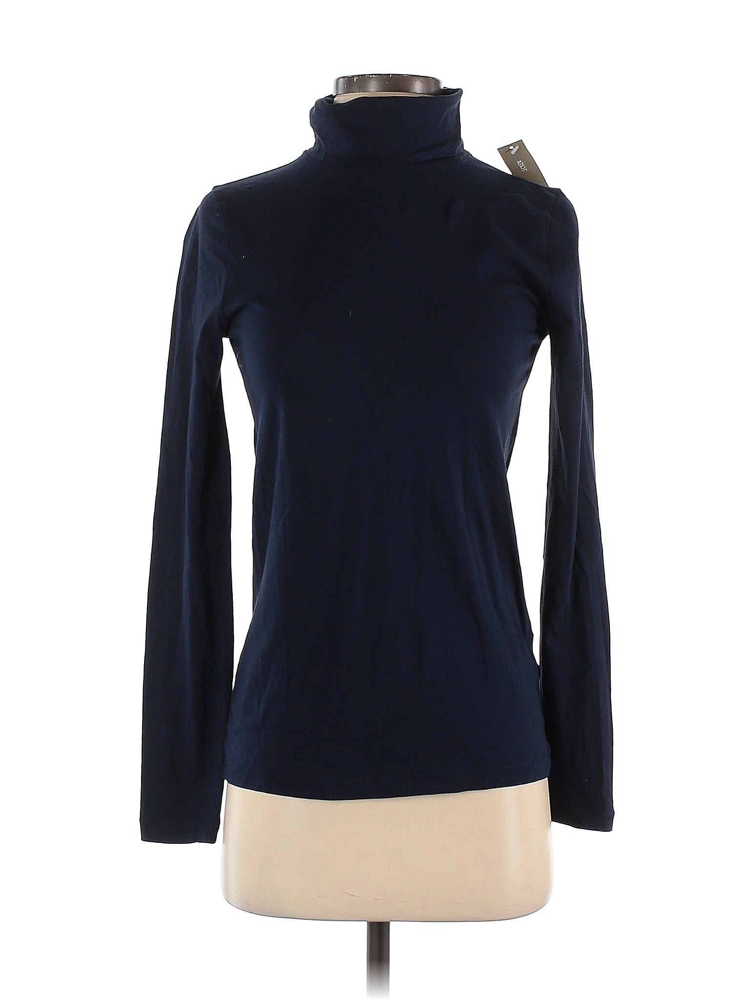 J.Crew 100% Cotton Blue Long Sleeve Turtleneck Size S - 68% off | ThredUp