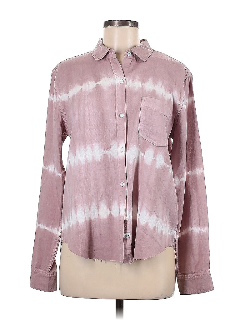 Rails Acid Wash Print Ombre Tie-dye Pink Long Sleeve Button-Down Shirt Size M - 74% off | ThredUp
