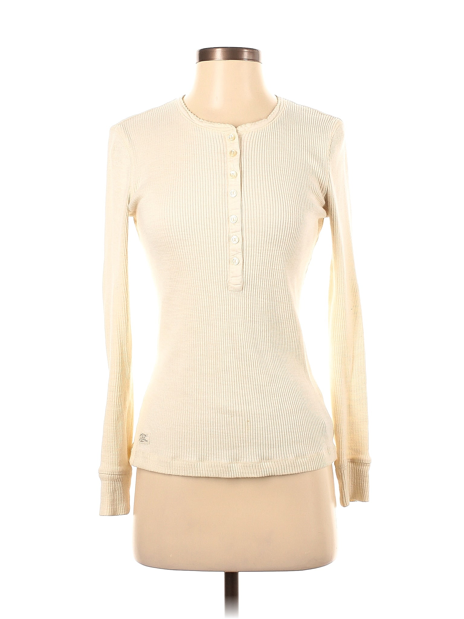 Lauren by Ralph Lauren Ivory Thermal Top Size S - 69% off | ThredUp