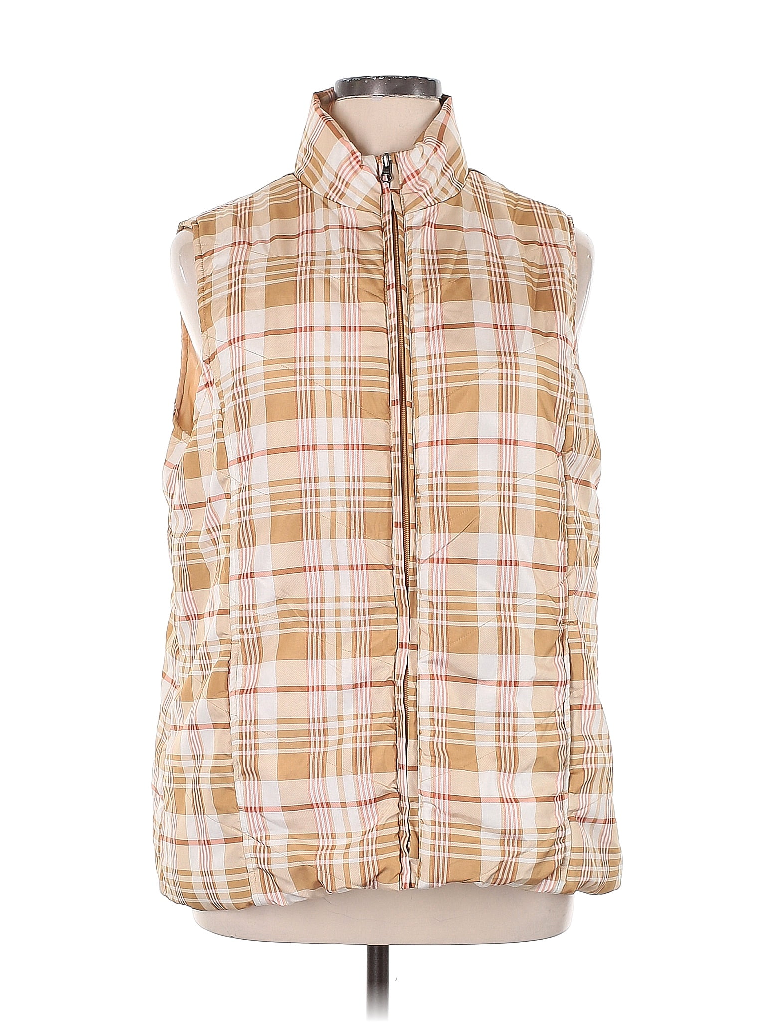 Kim Rogers 100% Polyester Gold Vest Size XL - 52% off | ThredUp