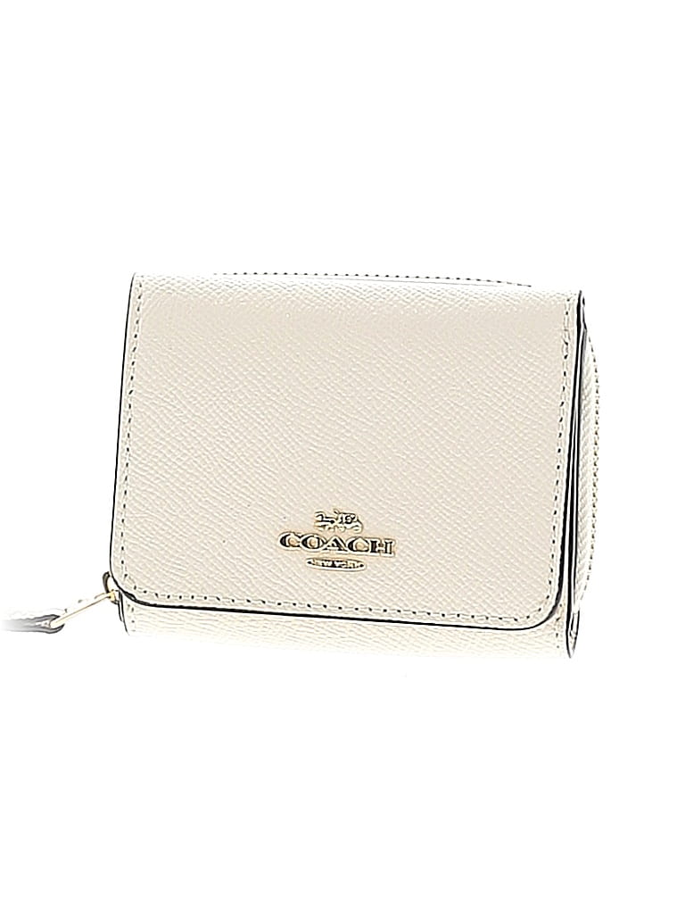 Coach 100% Leather Ivory Leather Wallet One Size - 72% off | ThredUp