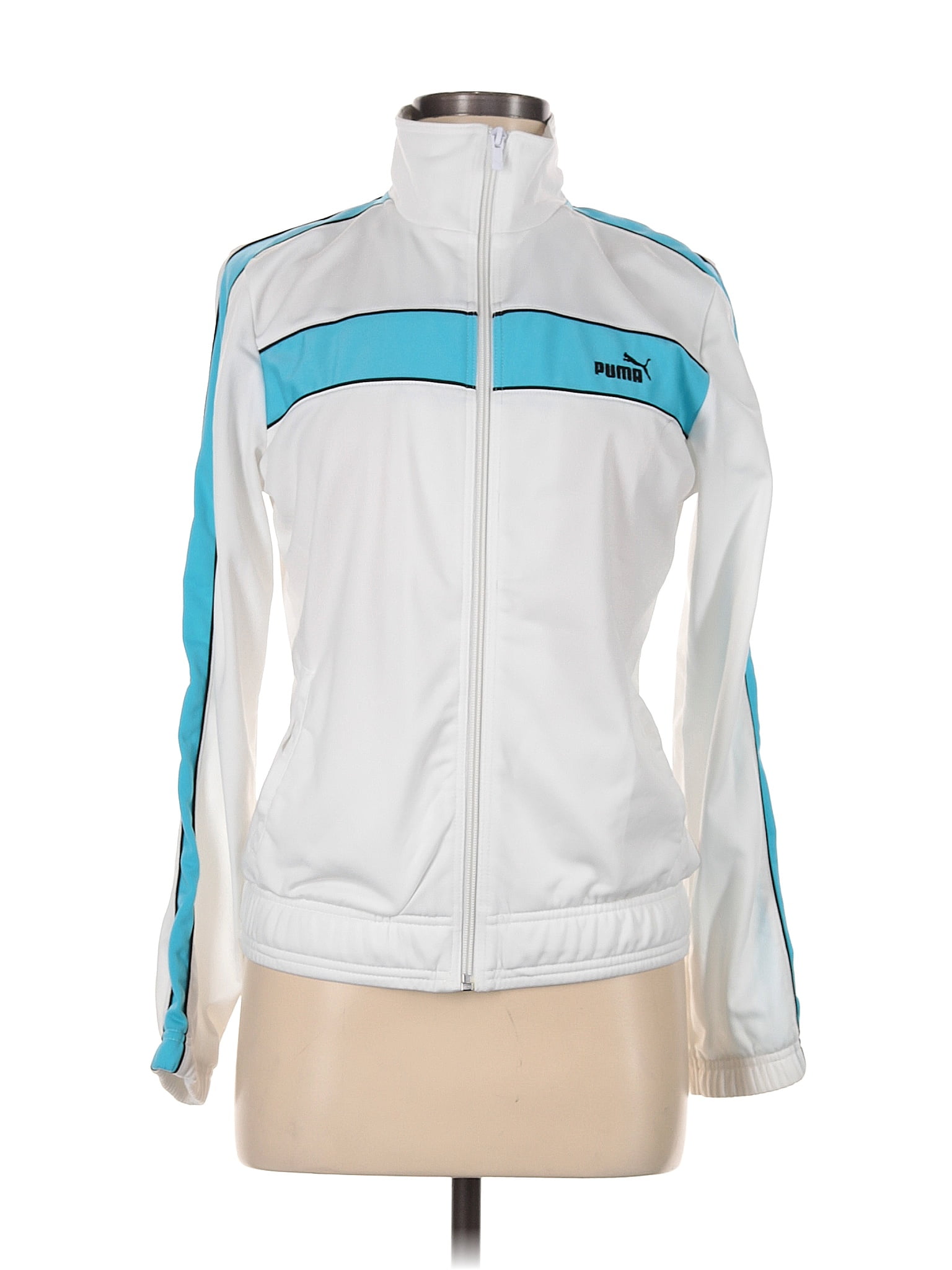 Puma White Track Jacket Size M - 64% off | ThredUp