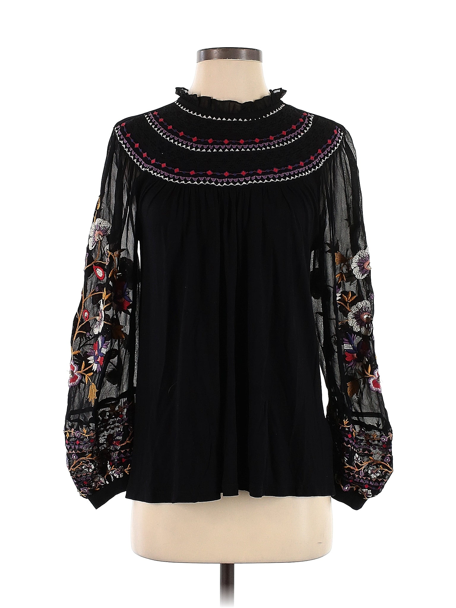 Akemi + Kin 100% Viscose Black Long Sleeve Top Size XS - 64% off | ThredUp