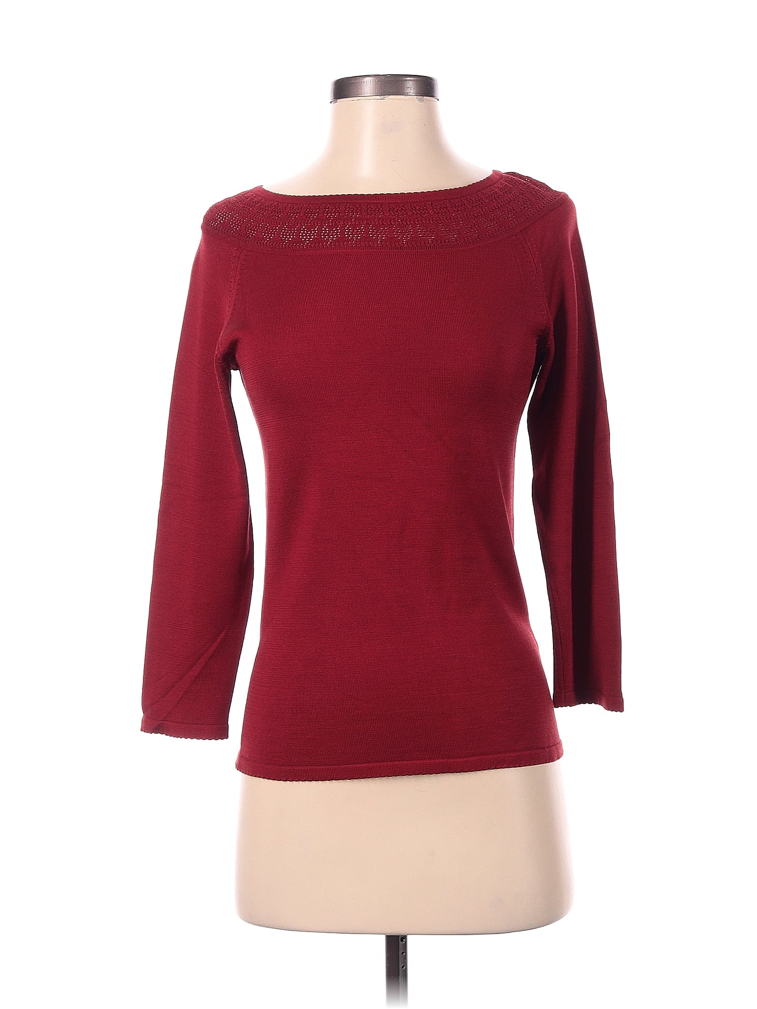 Banana Republic Burgundy Red Silk Pullover Sweater Size S 75 Off