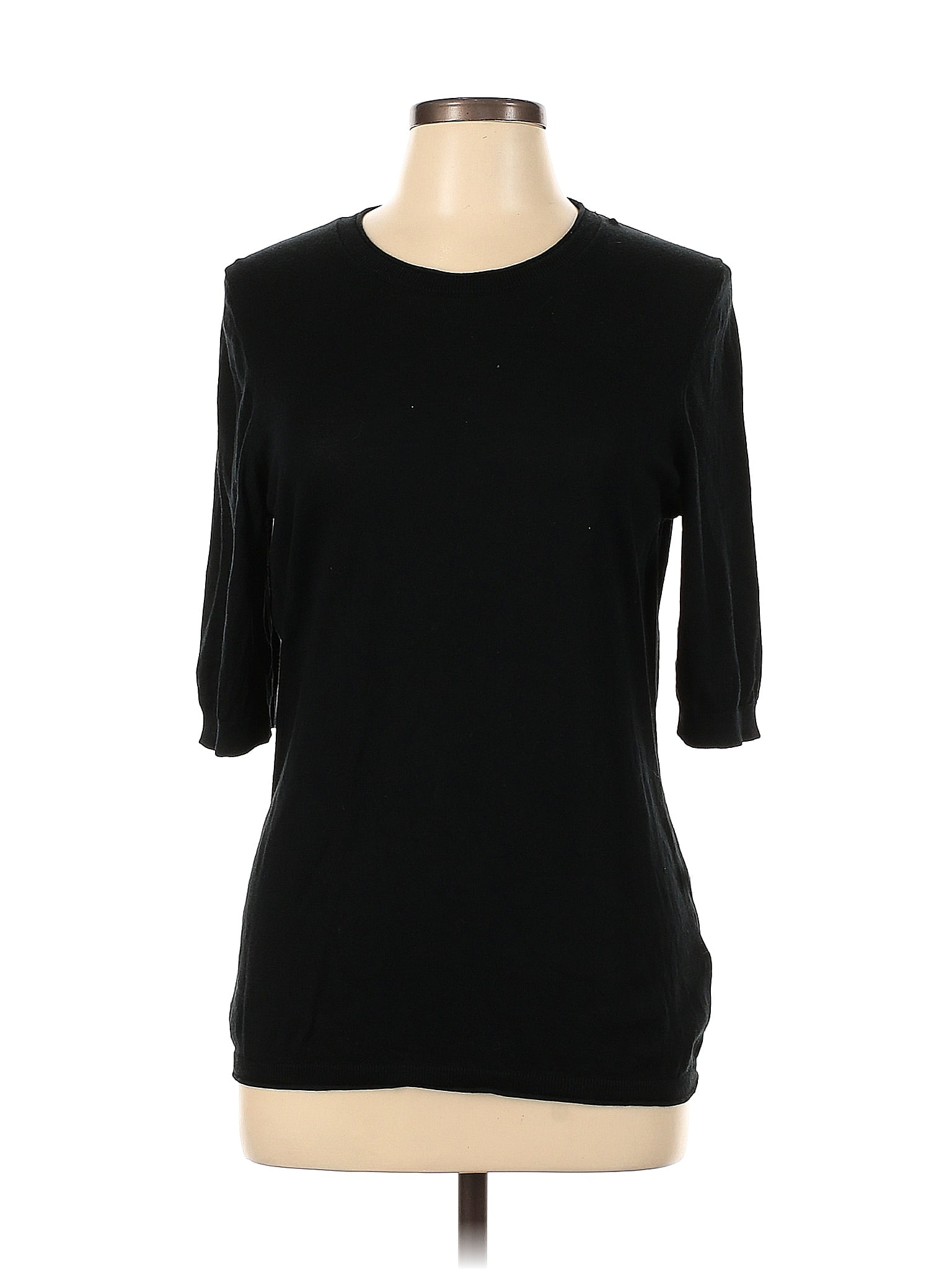 Banana Republic Black Silk Pullover Sweater Size L 75 Off Thredup