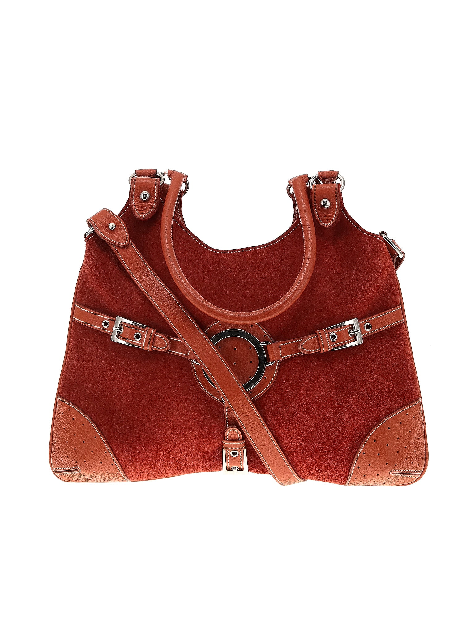 Peruzzi 100% Suede Burgundy Leather Satchel One Size - 88% off | ThredUp