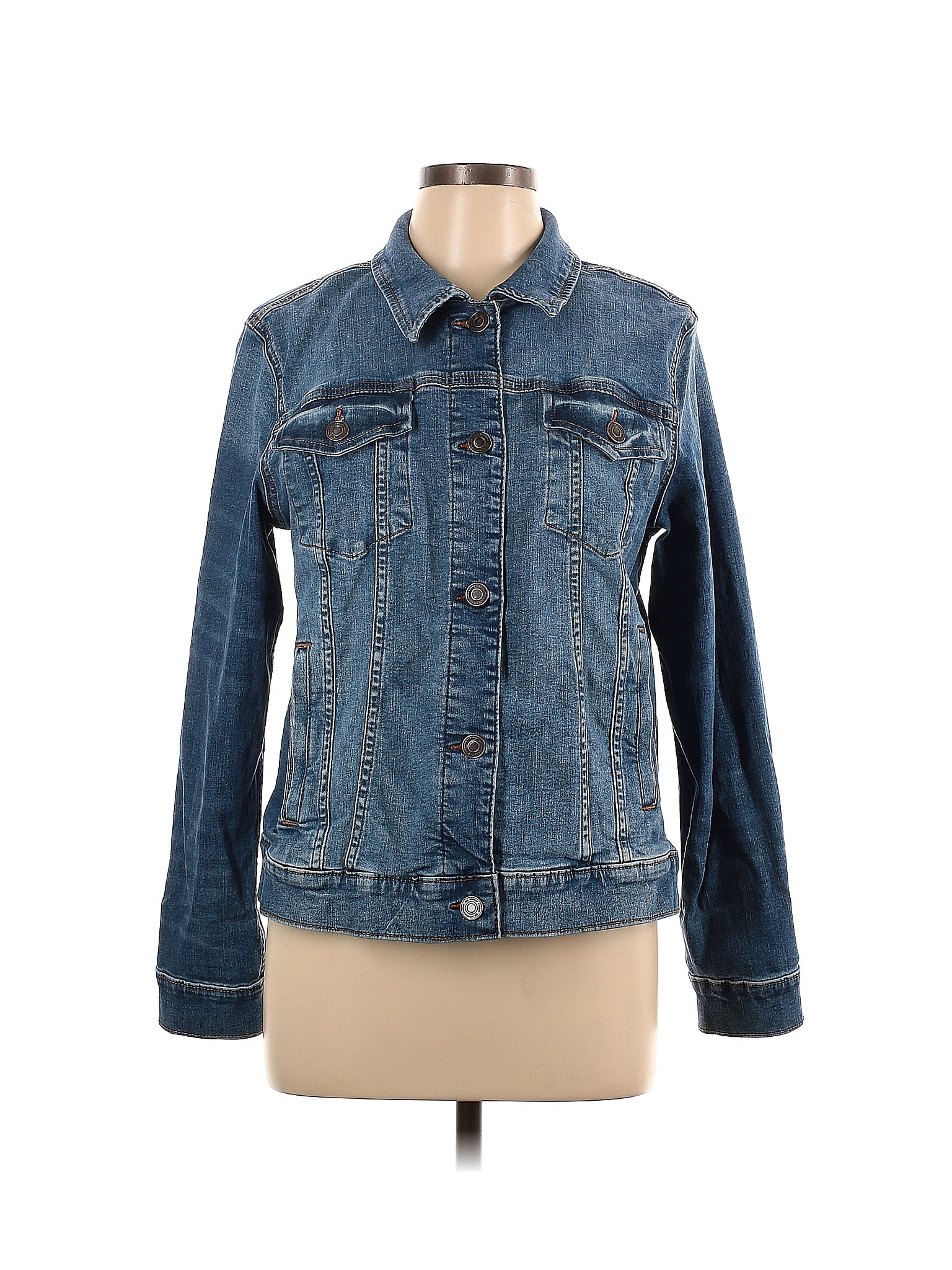 LC Lauren Conrad Blue Denim Jacket Size L - 70% off | ThredUp