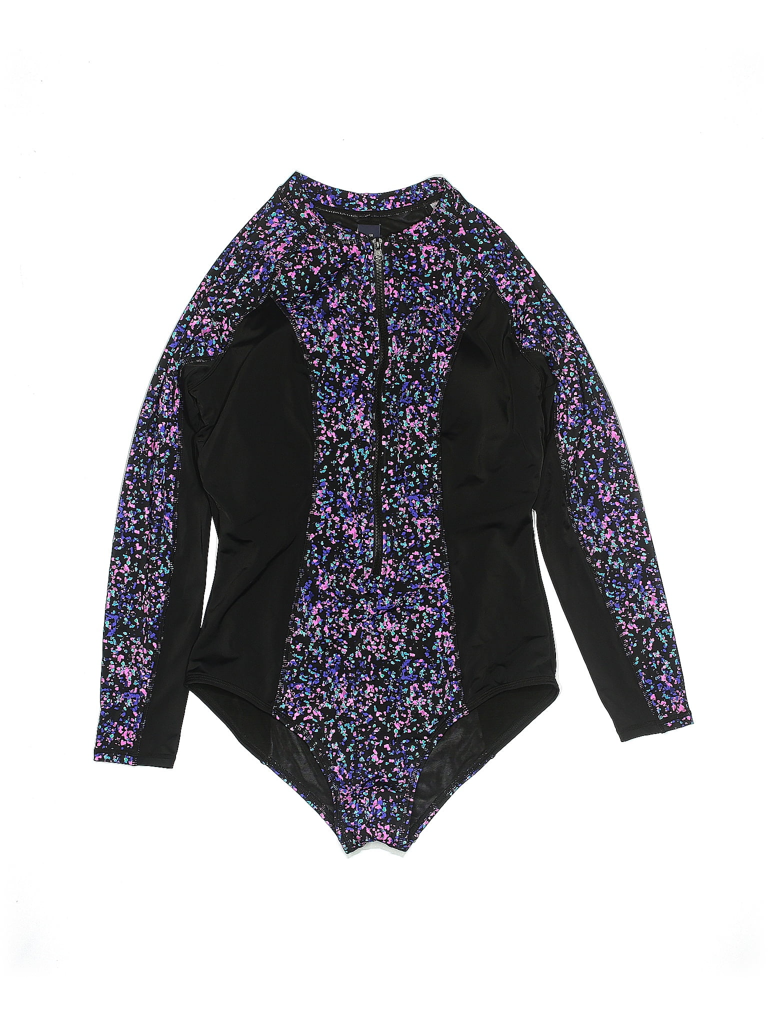 Swimsuits for all 100% Lycra Jacquard Marled Floral Motif Acid Wash ...